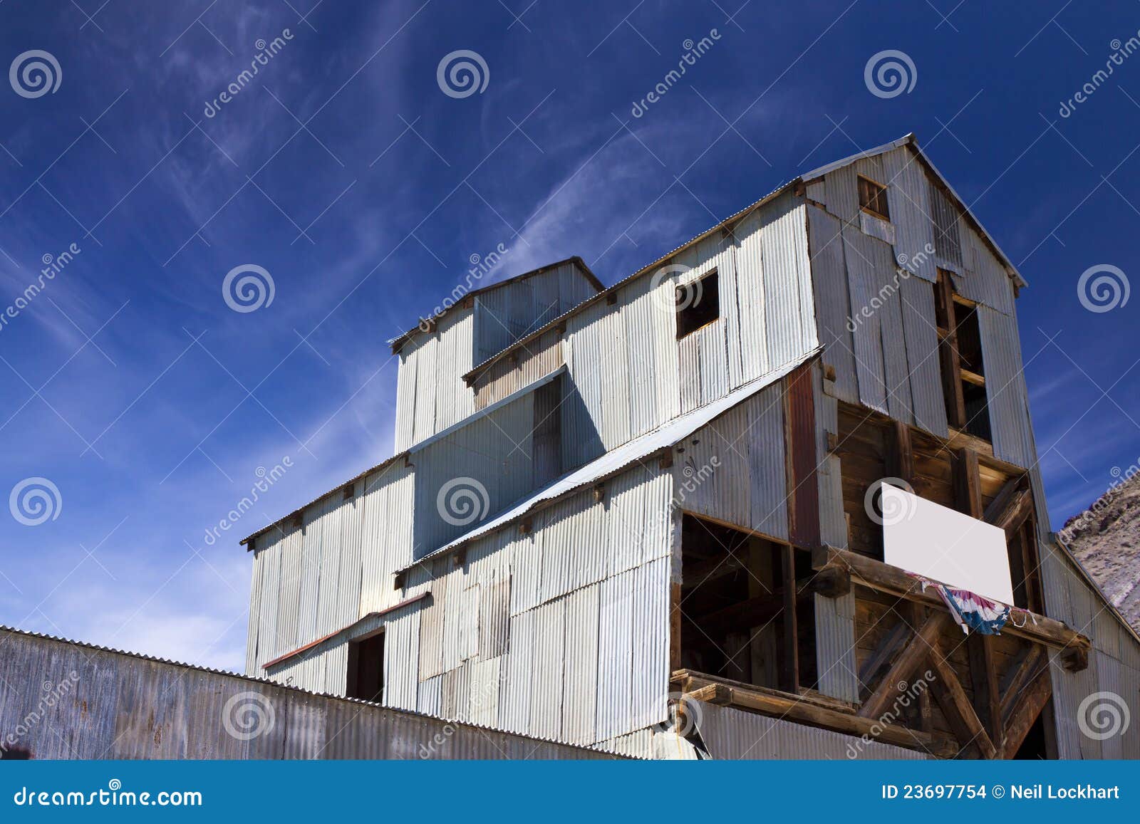 Old VC Mining Mill Building Stock Photo - Image of building, silver ...