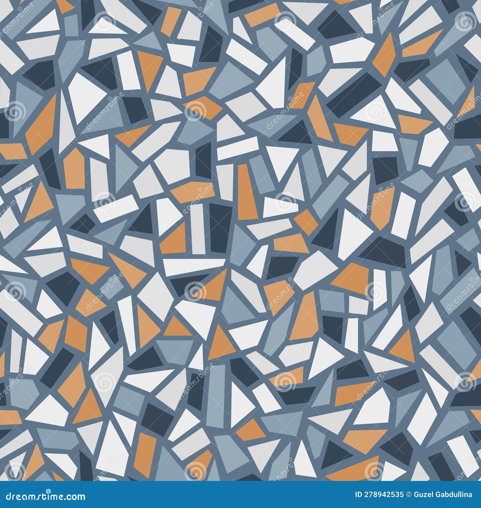 Old Vector Abstract Ceramic Mosaic Seamless Pattern. Stone Marble ...