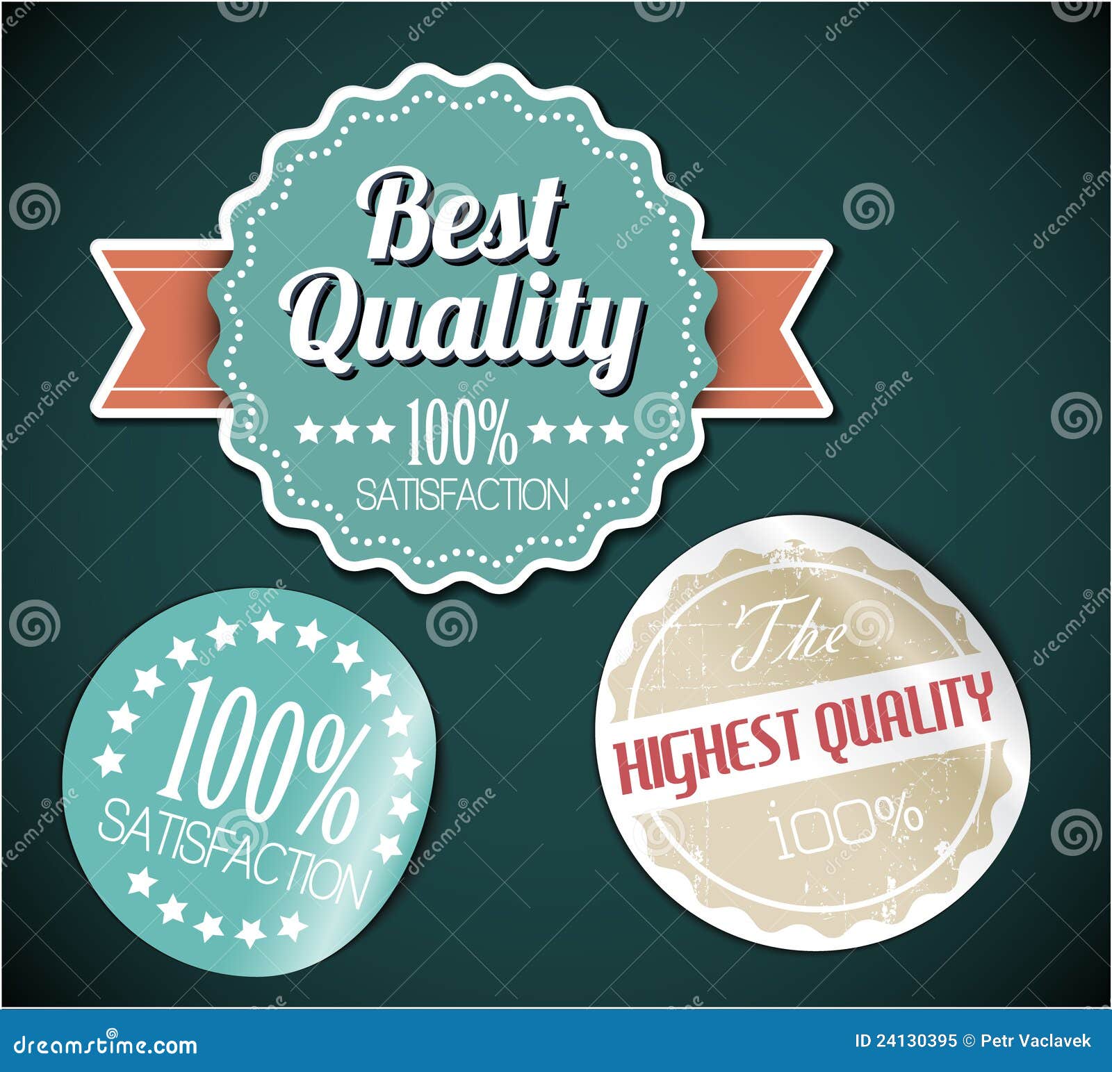 Old Vector Round Retro Vintage Grunge Stickers Stock Vector ...