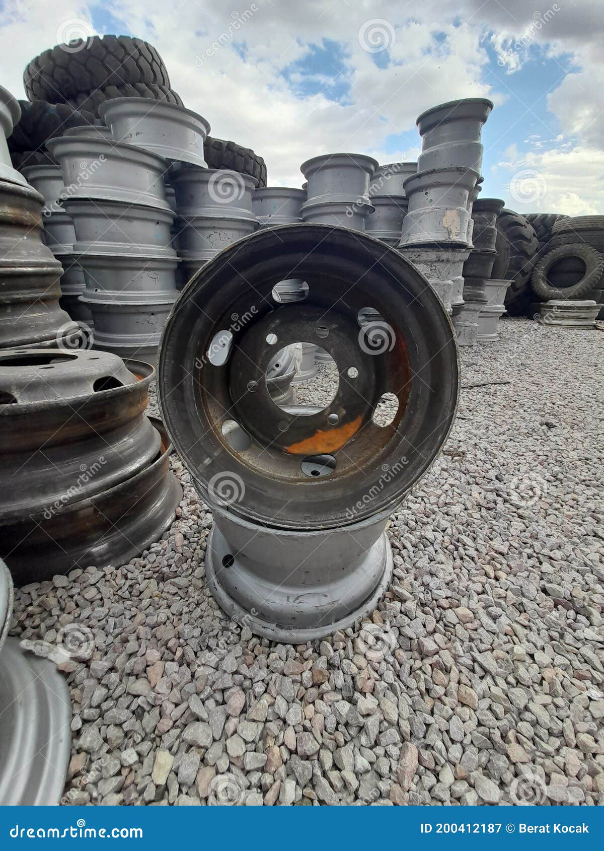 Old vehicle rims stock image. Image of rims, oldrims - 200412187