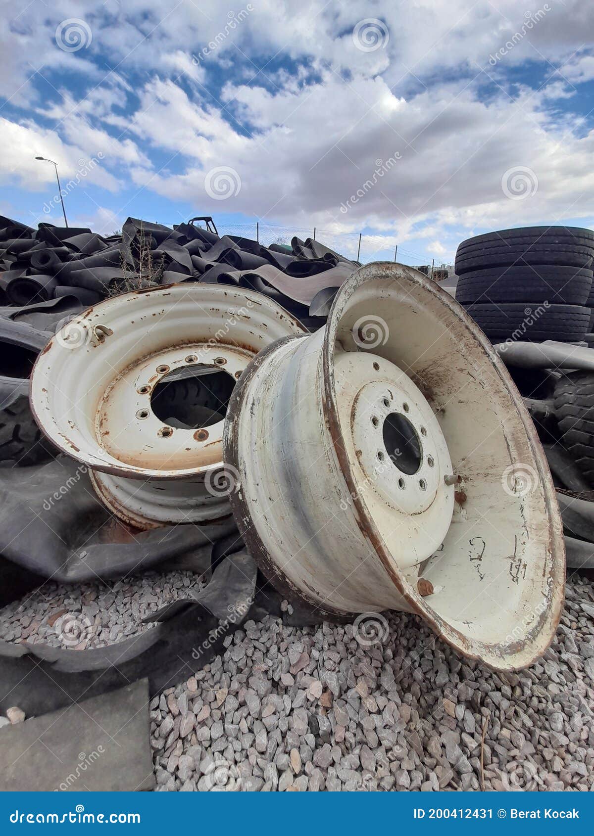 Old vehicle rims stock image. Image of bumper, drum - 200412431