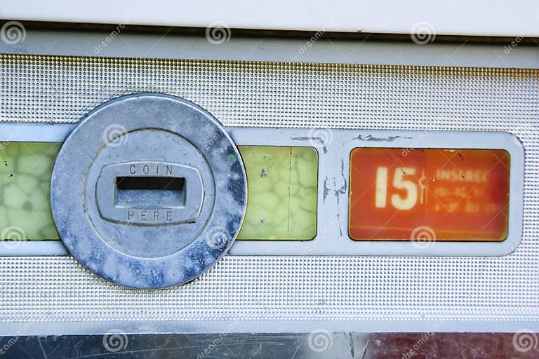 Old vending coin slot. stock photo. Image of background - 5537892