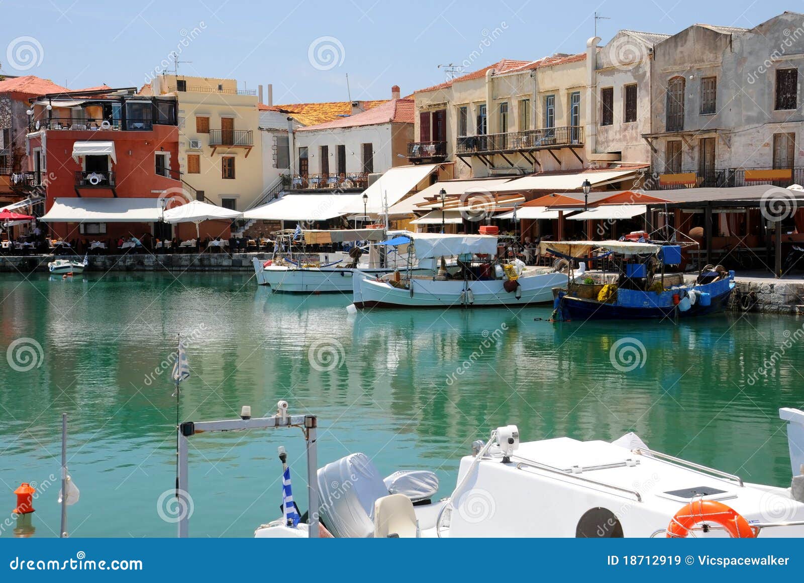 Old Venetian Port of Rethymno Stock Image - Image of cretan, europe ...
