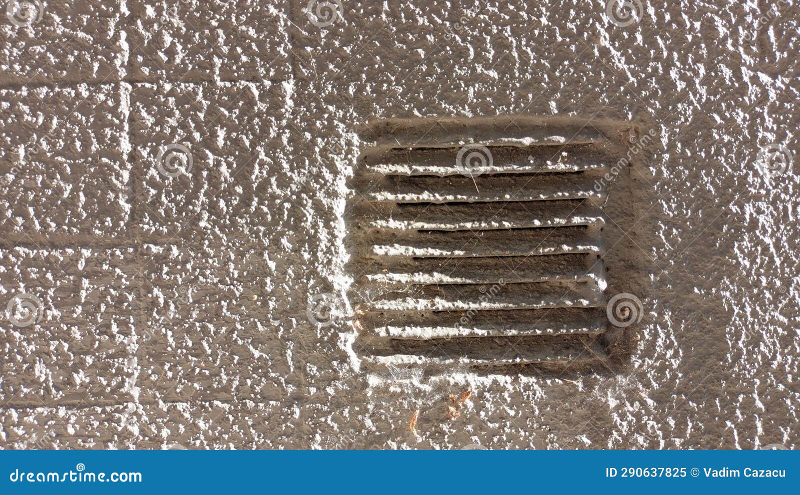 Old Ventilation in the Basement, Outside Finished with White Plaster ...