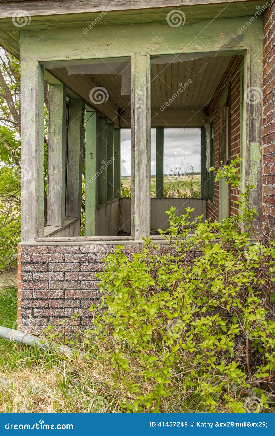 Old veranda stock photo. Image of porch, shrubs, windowless - 41457248