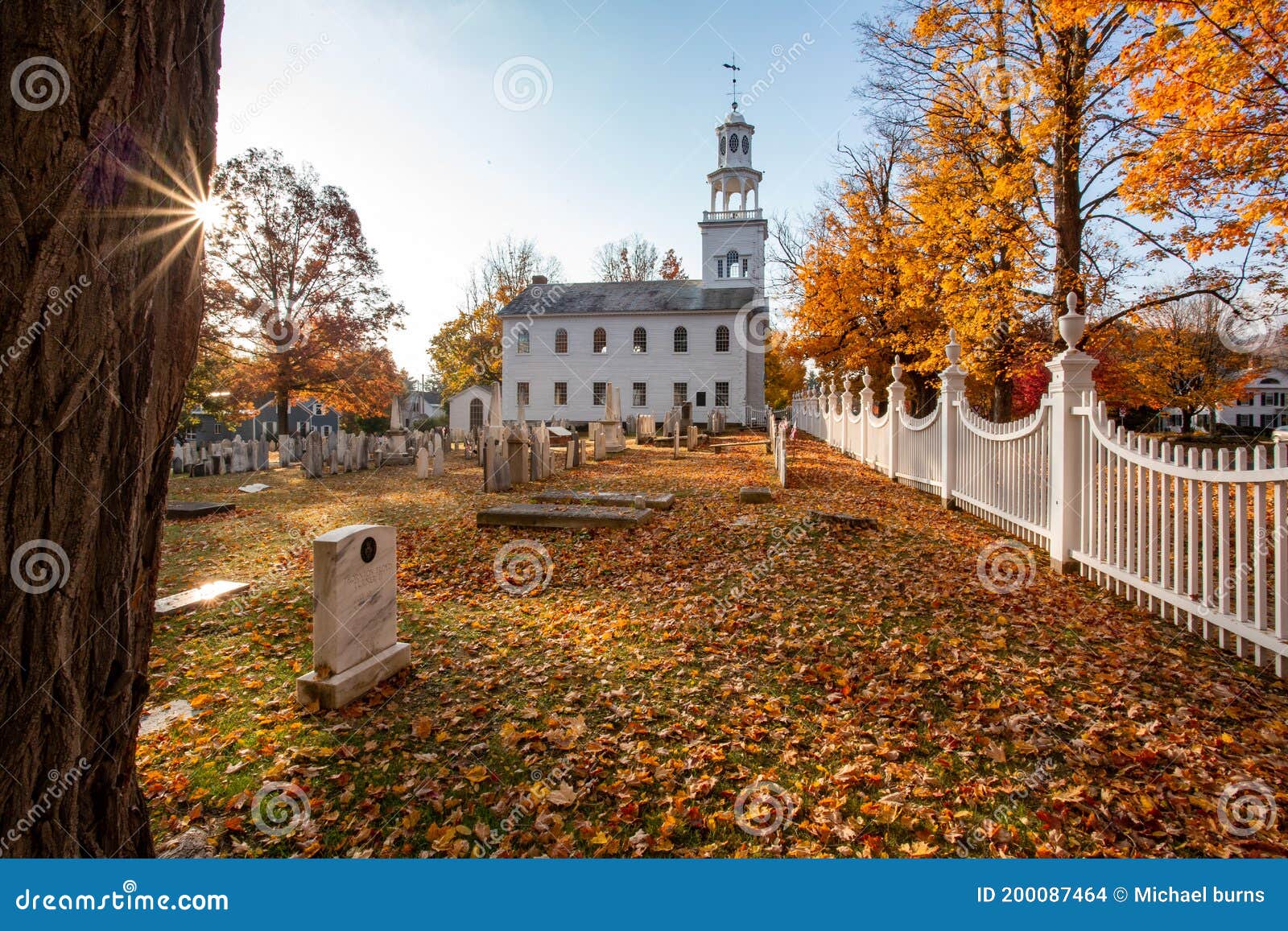 A Old Vermont Church during Fall Foliage Editorial Stock Image - Image ...