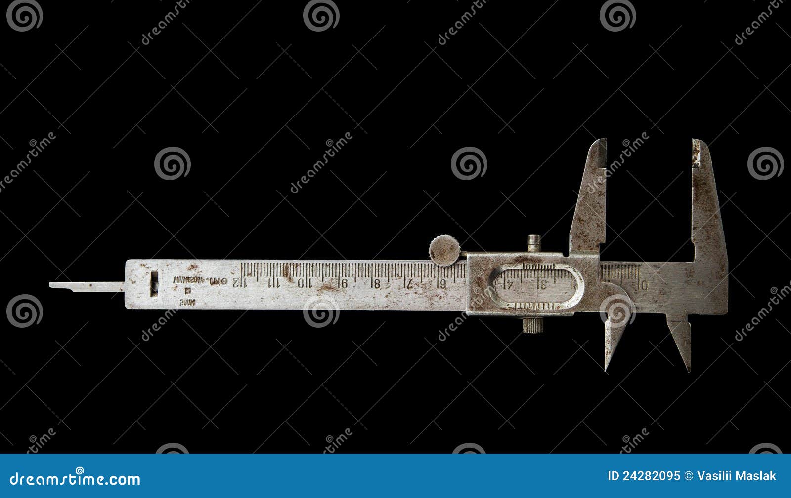 Old vernier calipers stock image. Image of metal, industrial - 24282095
