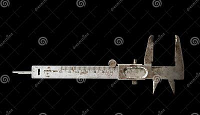 Old vernier calipers stock image. Image of metal, industrial - 24282095
