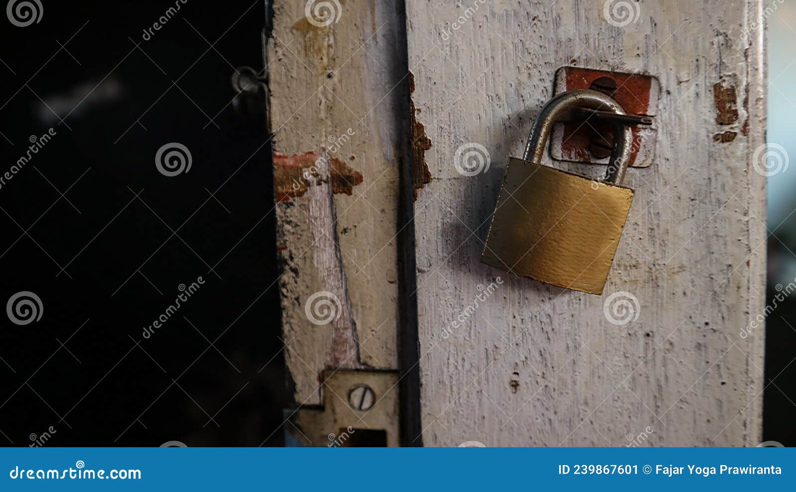 The Old Version of the Door Lock that Still Works Stock Image - Image ...