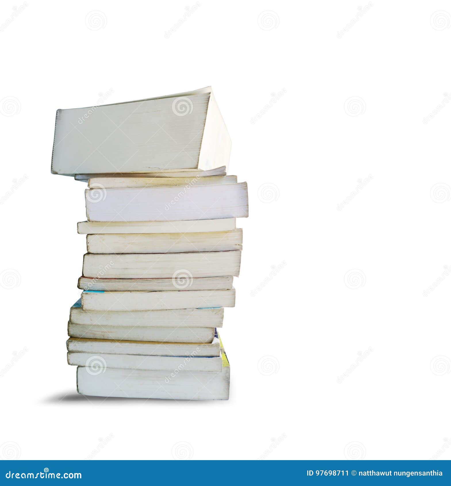 Old vertical book stack stock image. Image of clipping - 97698711