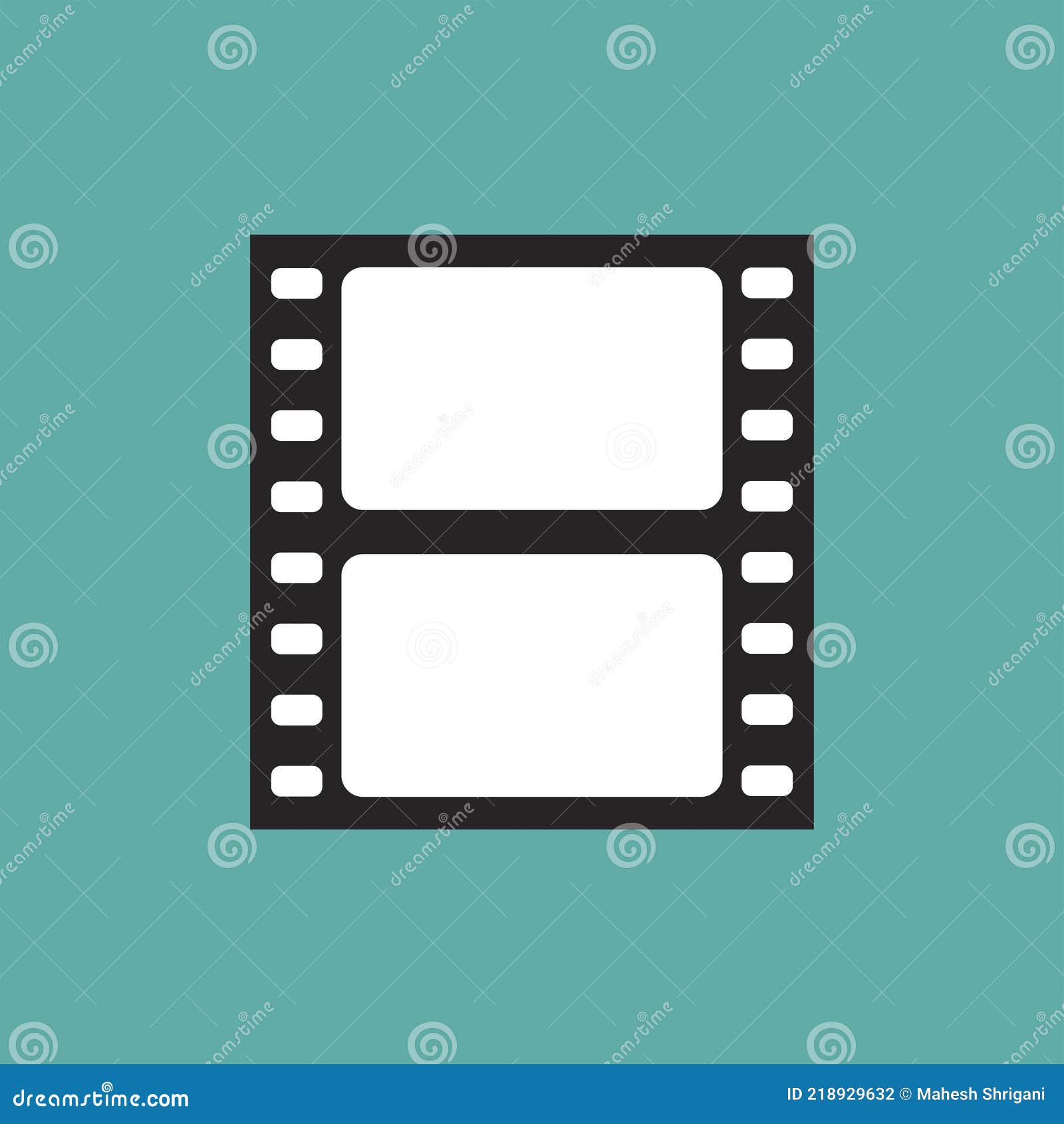 Old Vertical Filmstrip Isolated On Tint Background Vector Illustration ...