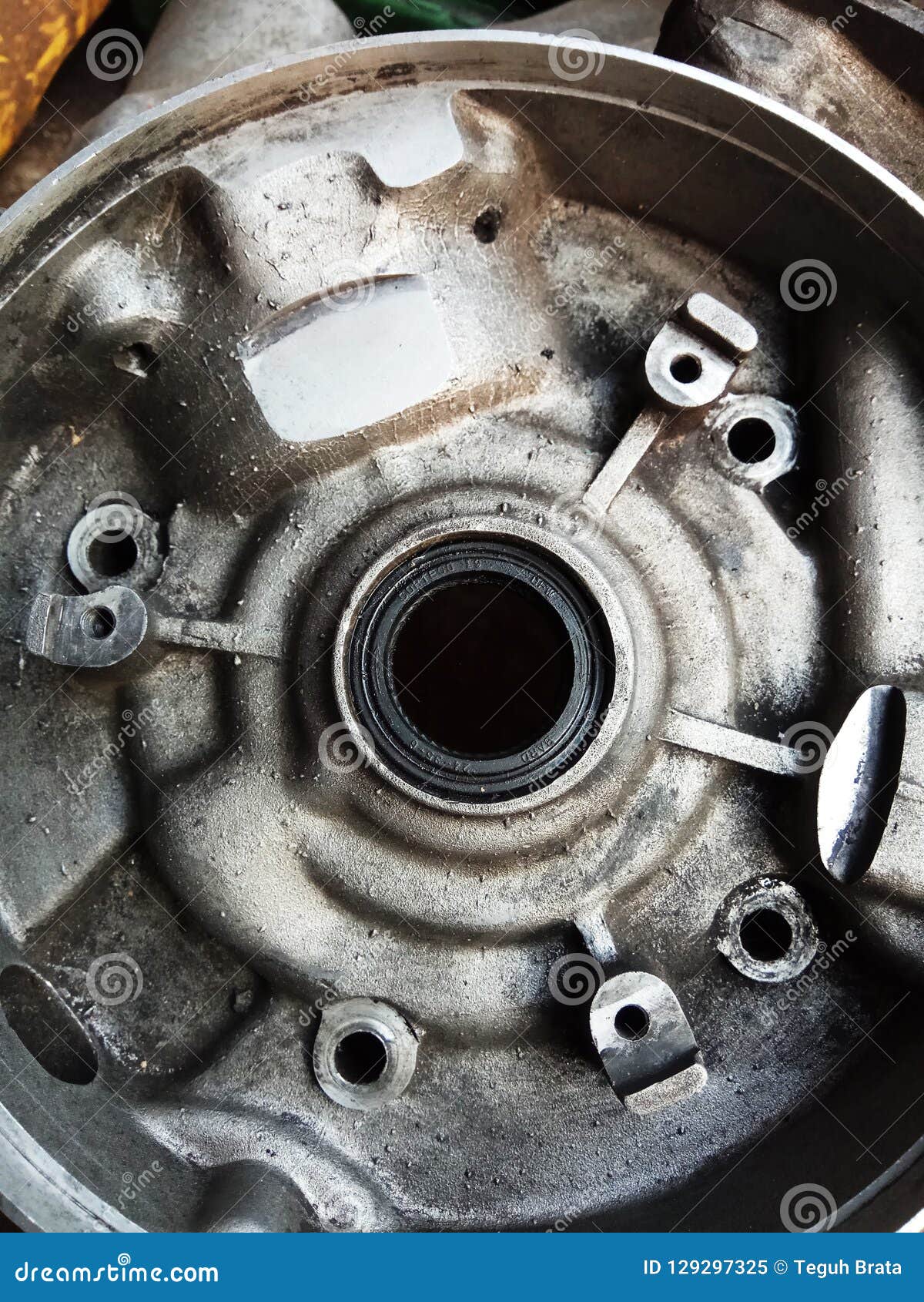 Old Vespa engine block stock image. Image of machine - 129297325