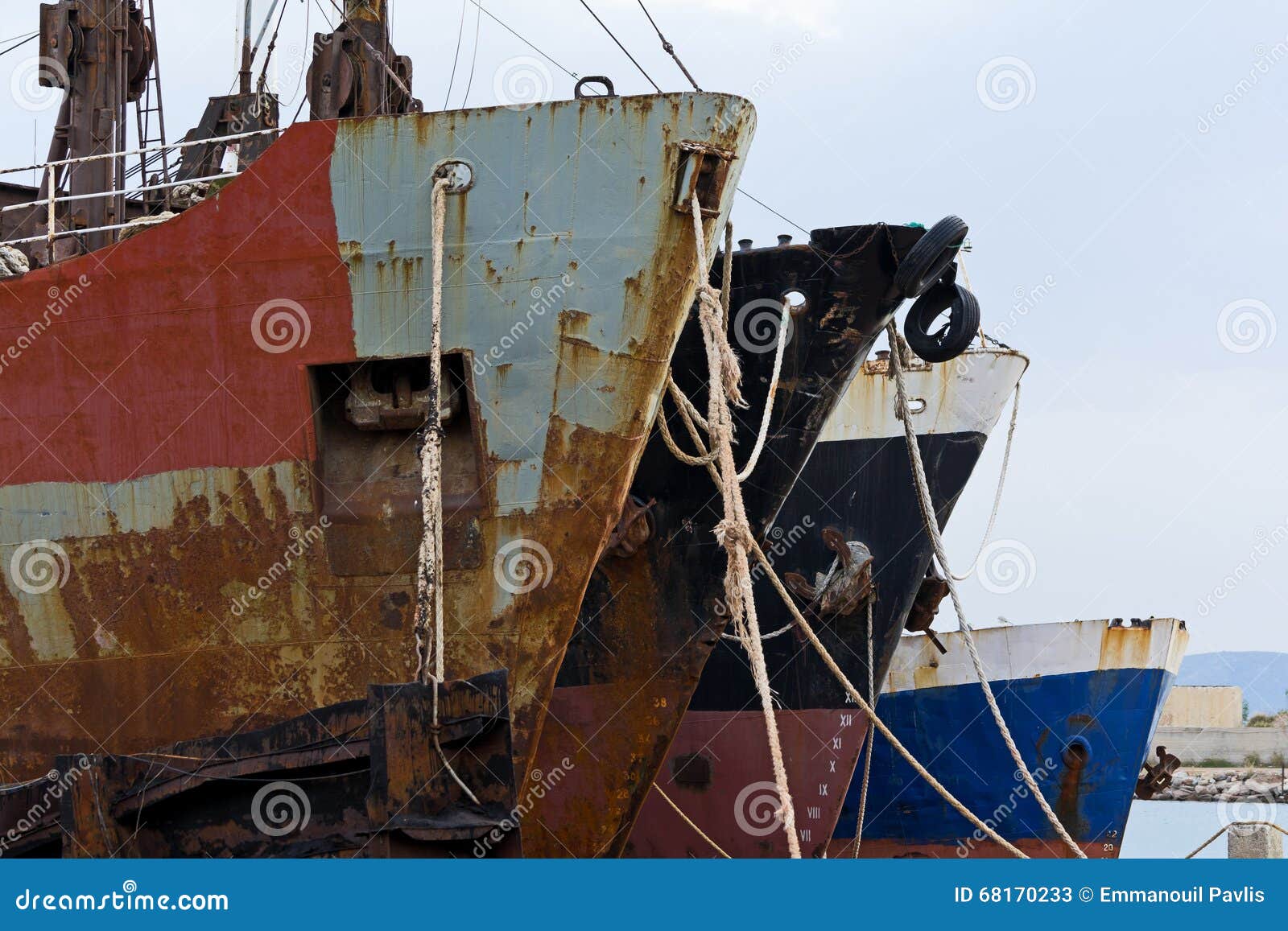 Old vessels stock image. Image of crane, anchors, build - 68170233