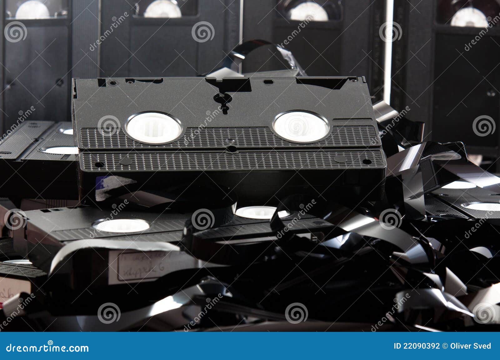 Old VHS Tapes Ripped Apart Royalty-Free Stock Photo | CartoonDealer.com ...