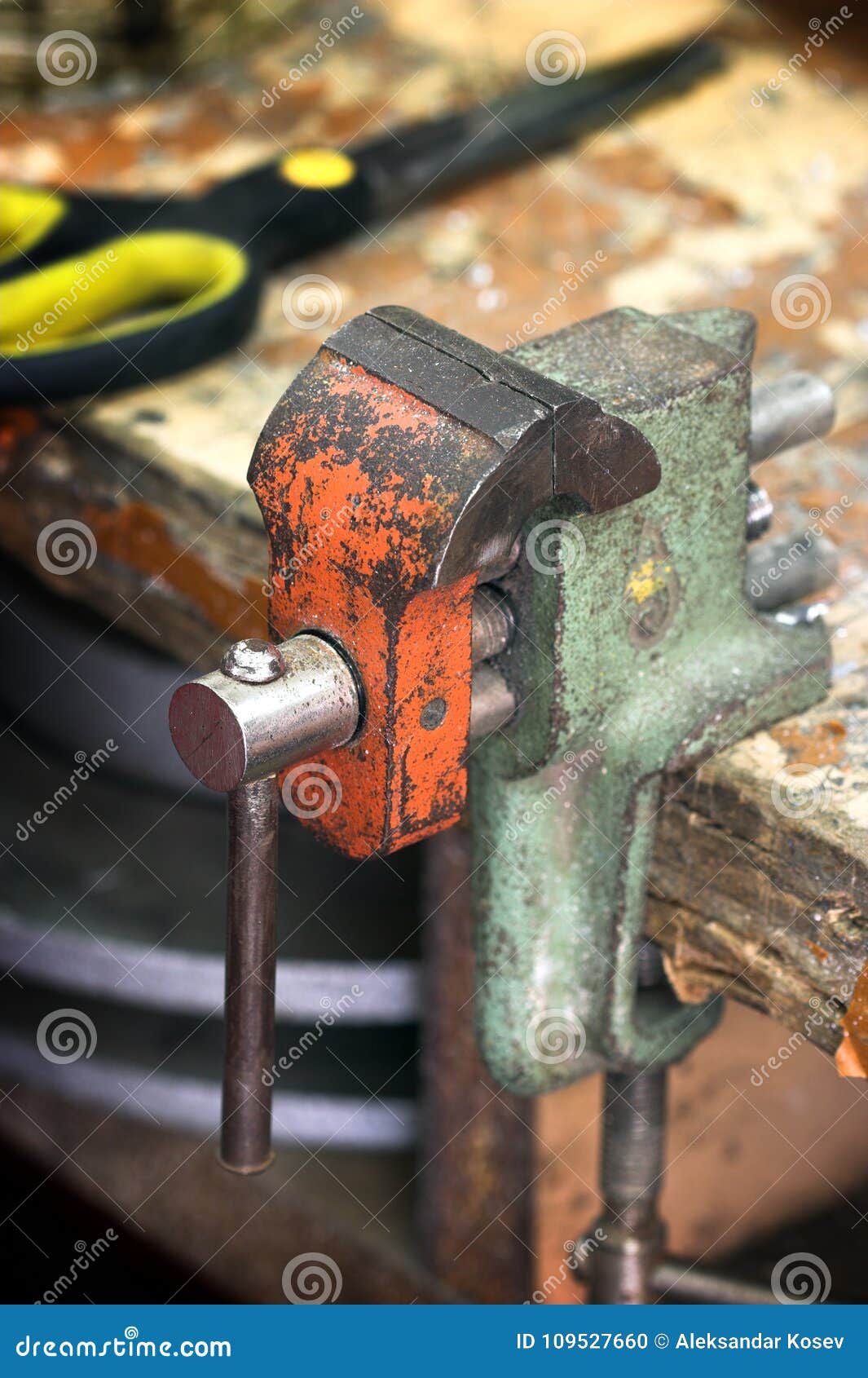 Old vice close up stock photo. Image of economy, industry - 109527660