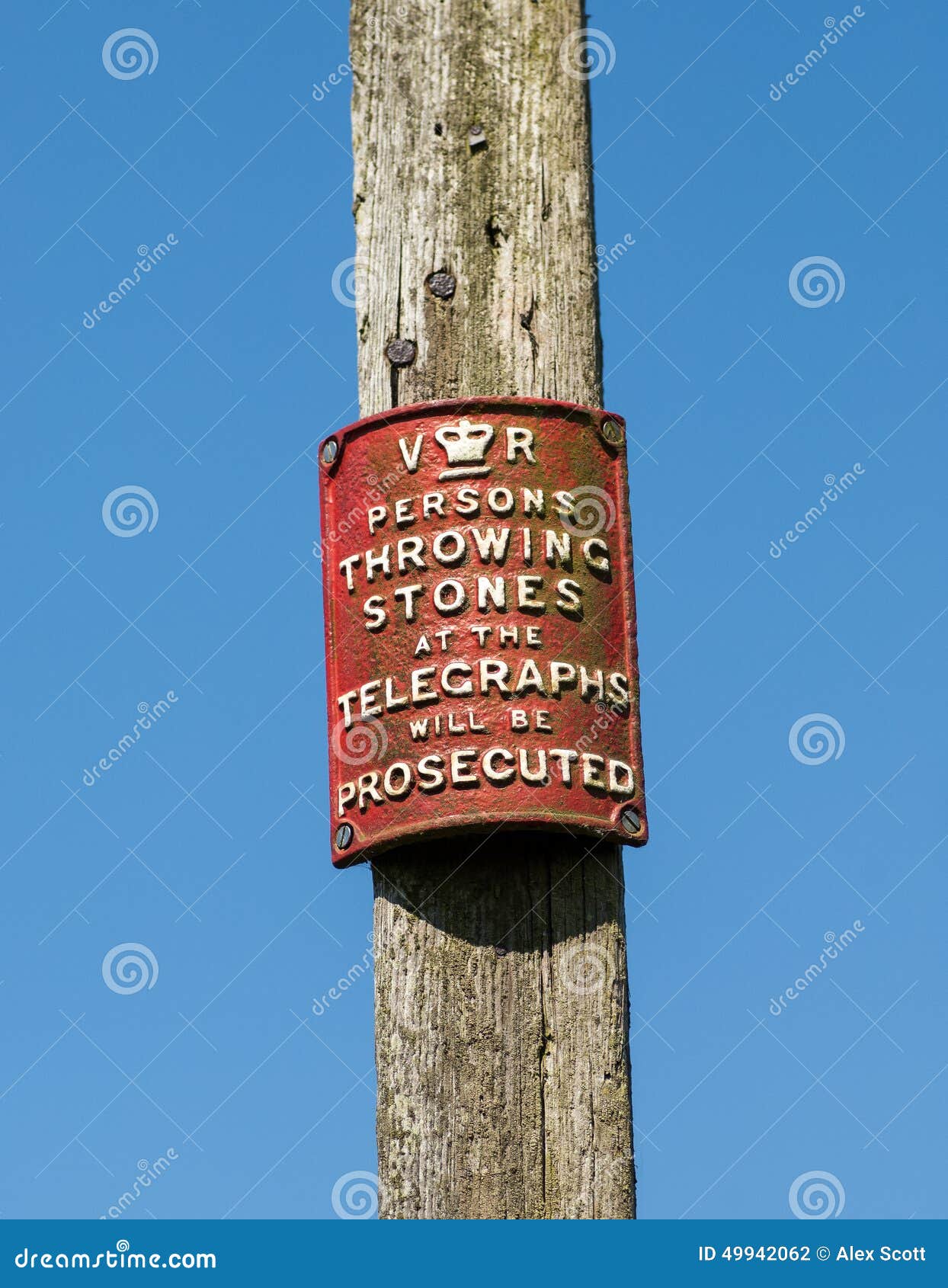Old Victorian Telegraph Sign Stock Photo - Image of historic ...