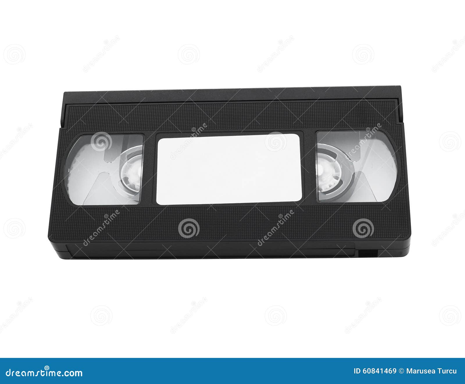 Old Video Cassette Tape with Blank Label Stock Image - Image of revival ...