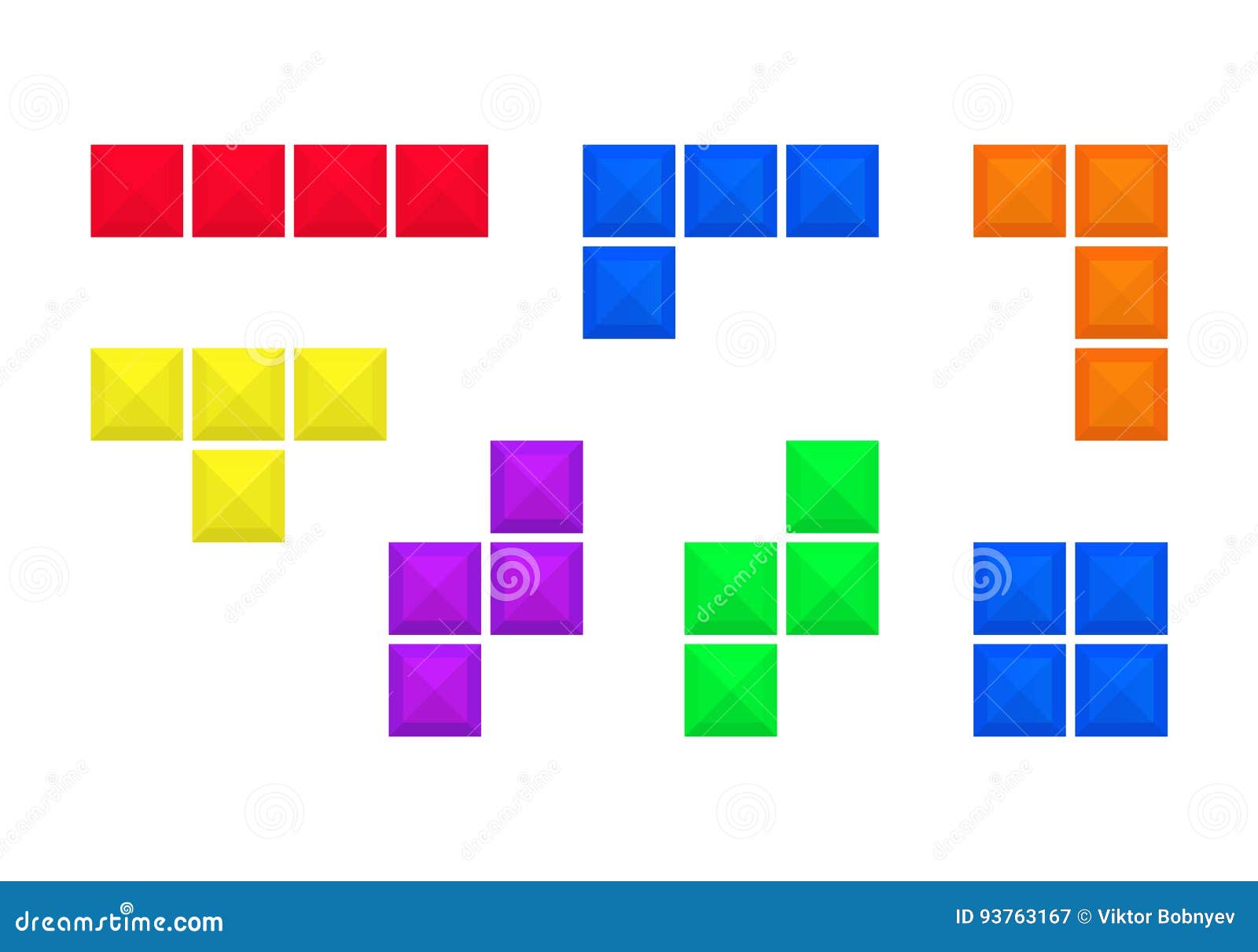 Old Video Game Bricks Pieces Stock Vector - Illustration of minimal ...