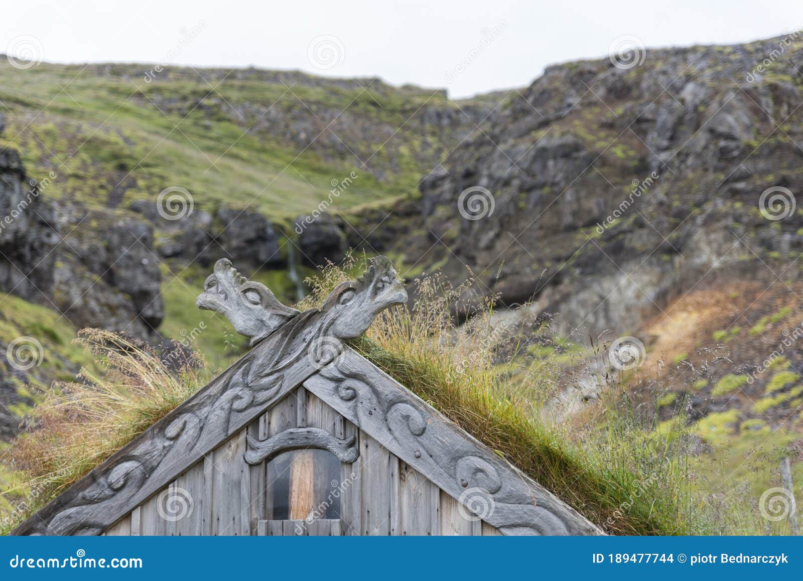 Old Vikings House In Laugar On Iceland And A Hot Grothermal Spring Pool ...