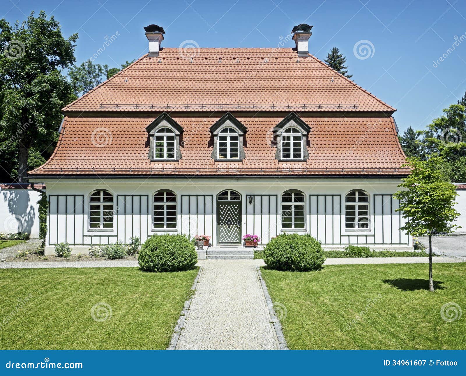 Old villa stock image. Image of facade, people, ornate - 34961607