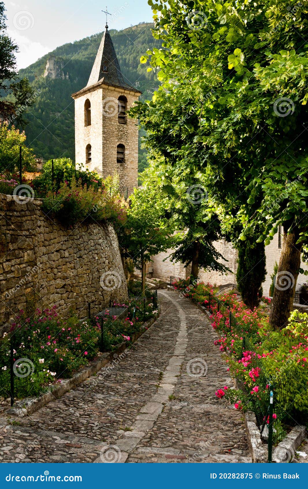 Old Village Church Steeple stock image. Image of cobble - 20282875