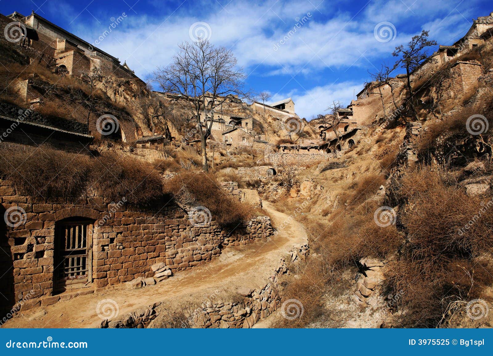 Old Village of Loess Highland Stock Image - Image of loess, cave: 3975525