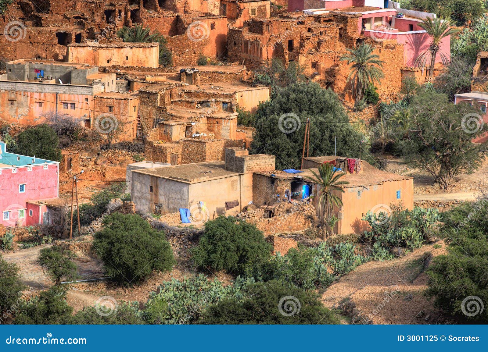 Old village in Morocco stock image. Image of formation - 3001125