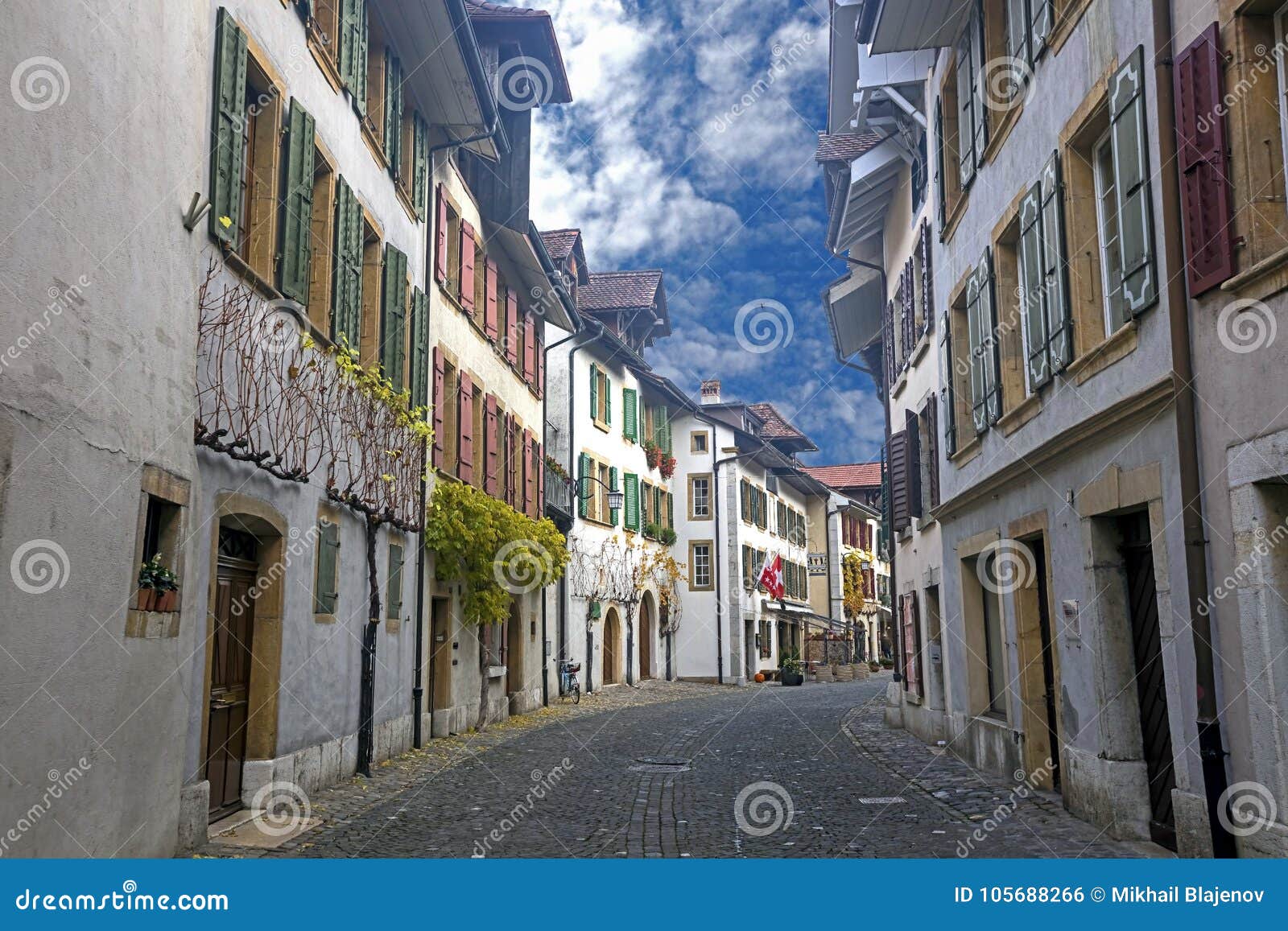 Old village Twann 2 stock photo. Image of street, view - 105688266