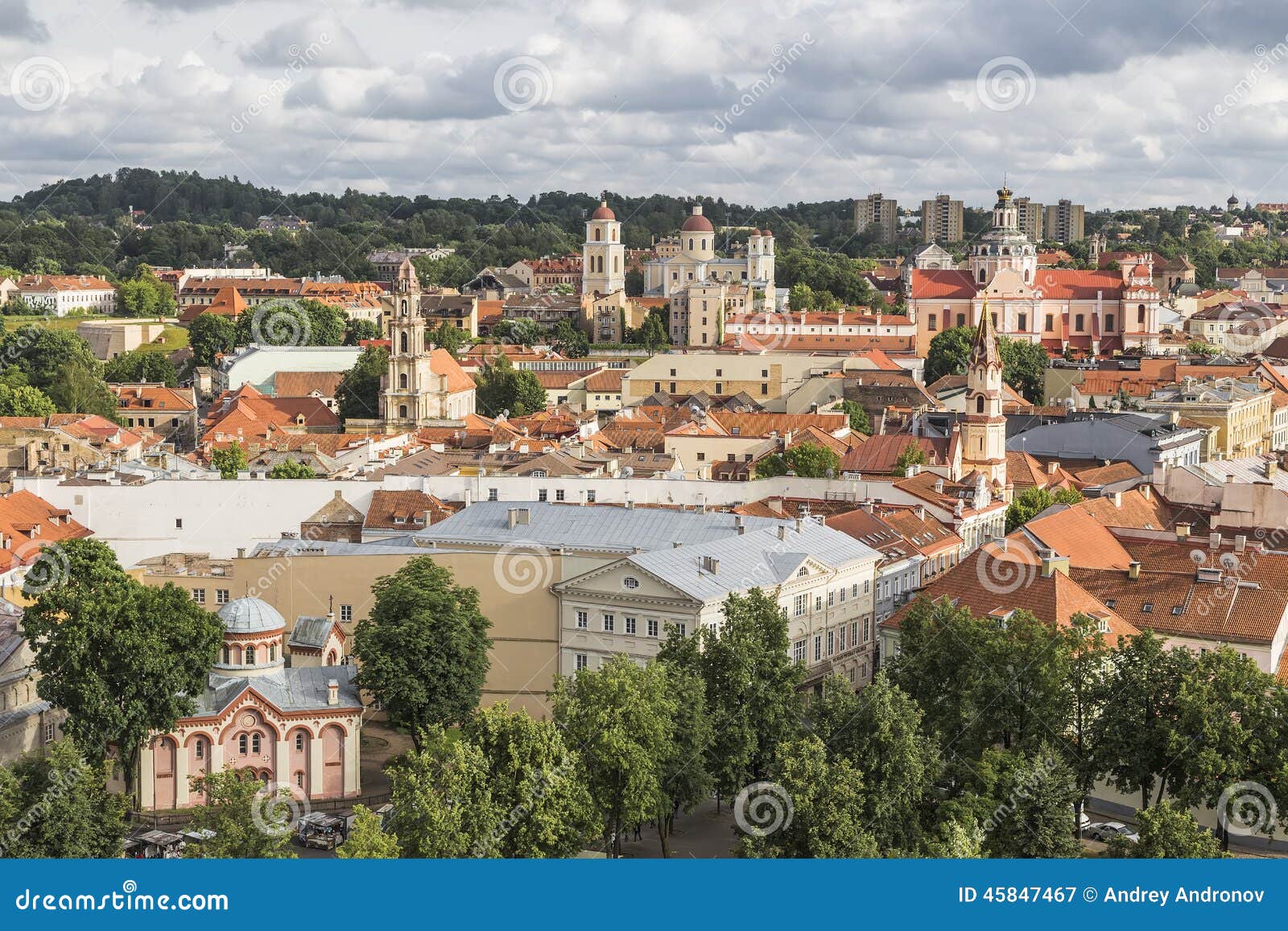 Old Vilnius stock image. Image of lithuania, hill, street - 45847467