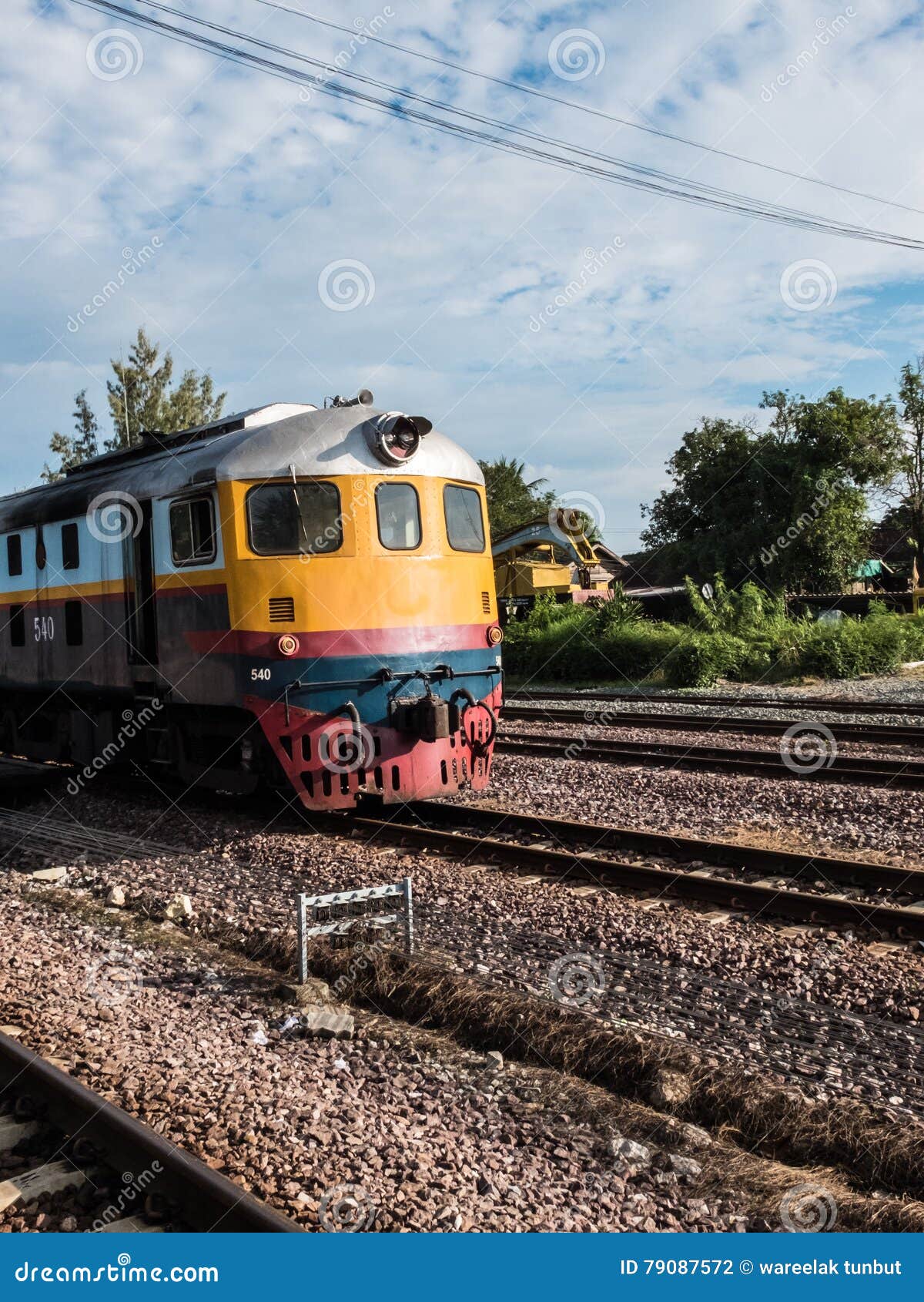 Old Vintafe Thai Train On The Railway Editorial Image | CartoonDealer ...