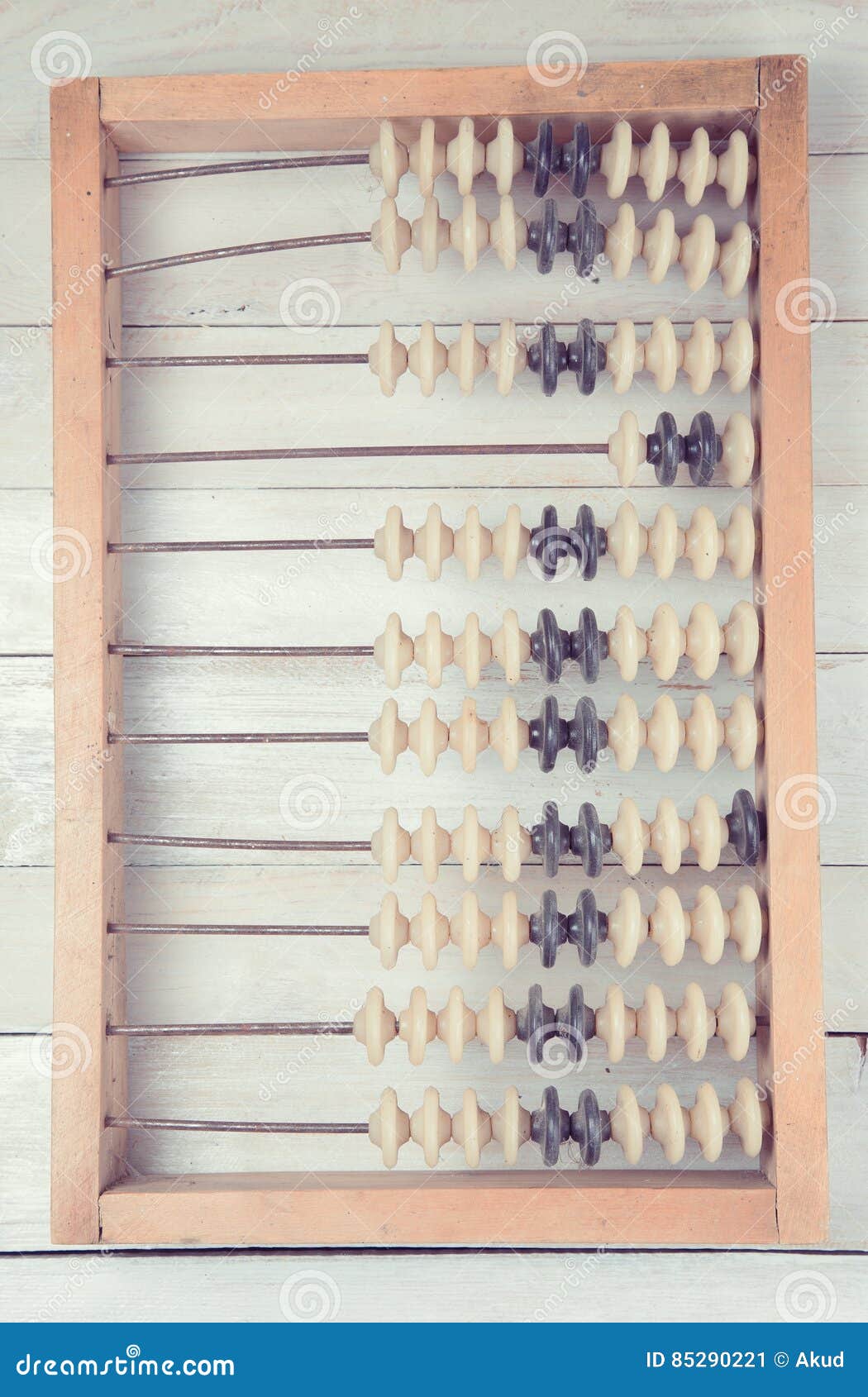 Old Vintage Abacus on Wooden Background Stock Image - Image of white ...