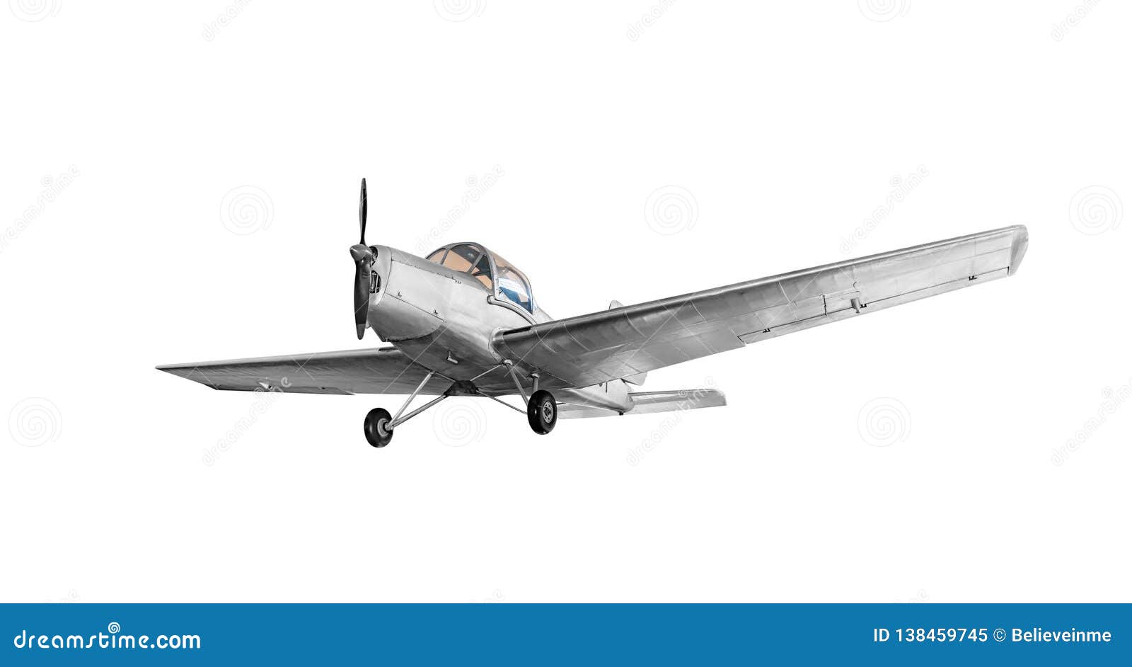 Old vintage airplane. stock image. Image of retro, background - 138459745