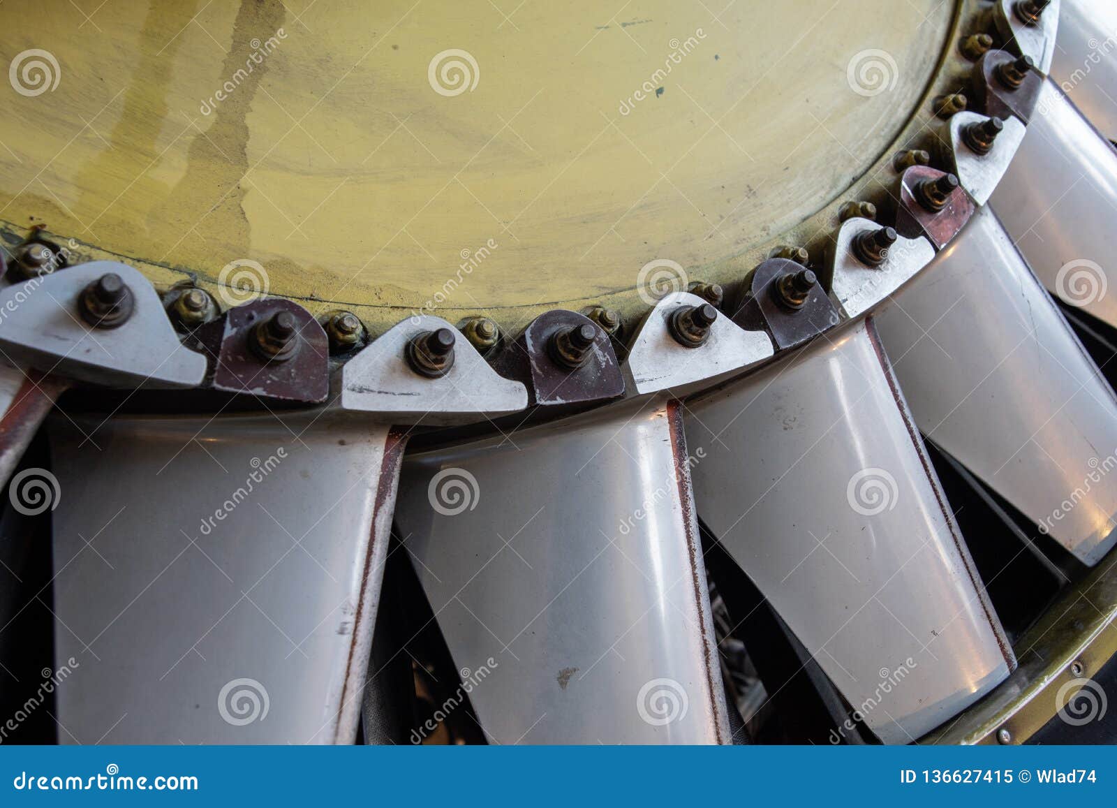 The Old and Vintage Airplane Turbine Engine Stock Image - Image of ...