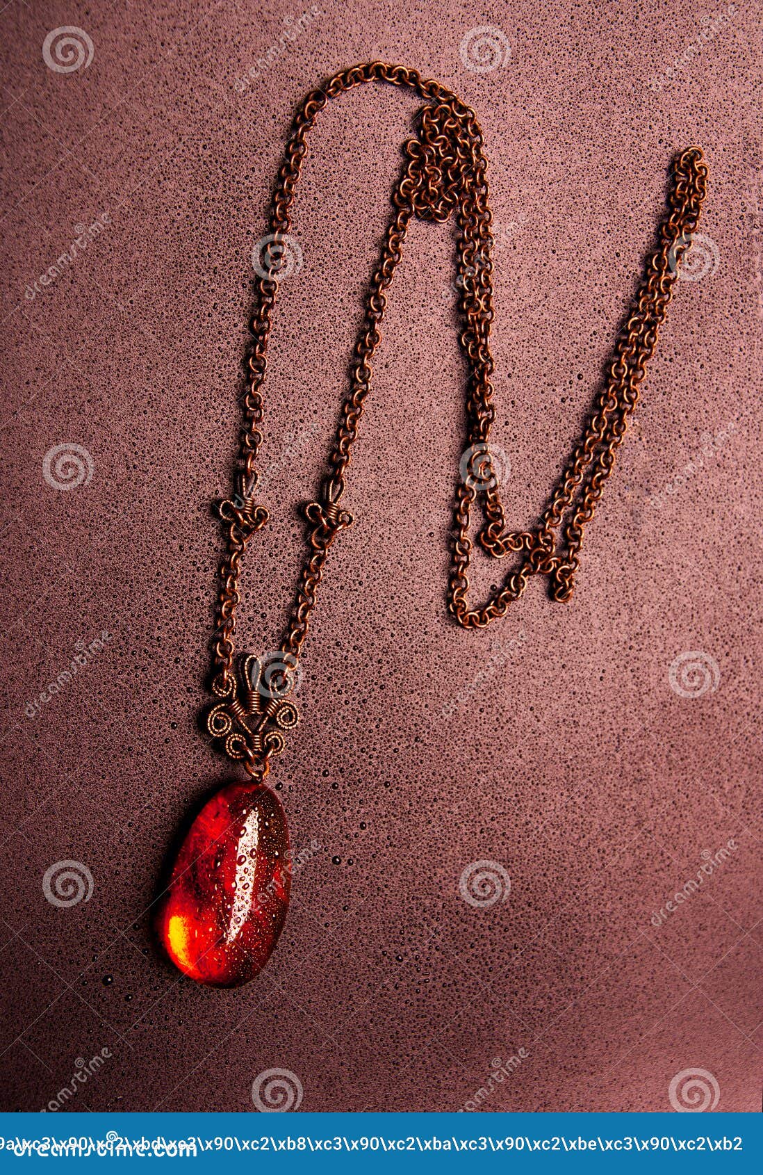 Old vintage amber pendant stock photo. Image of necklace - 91563784