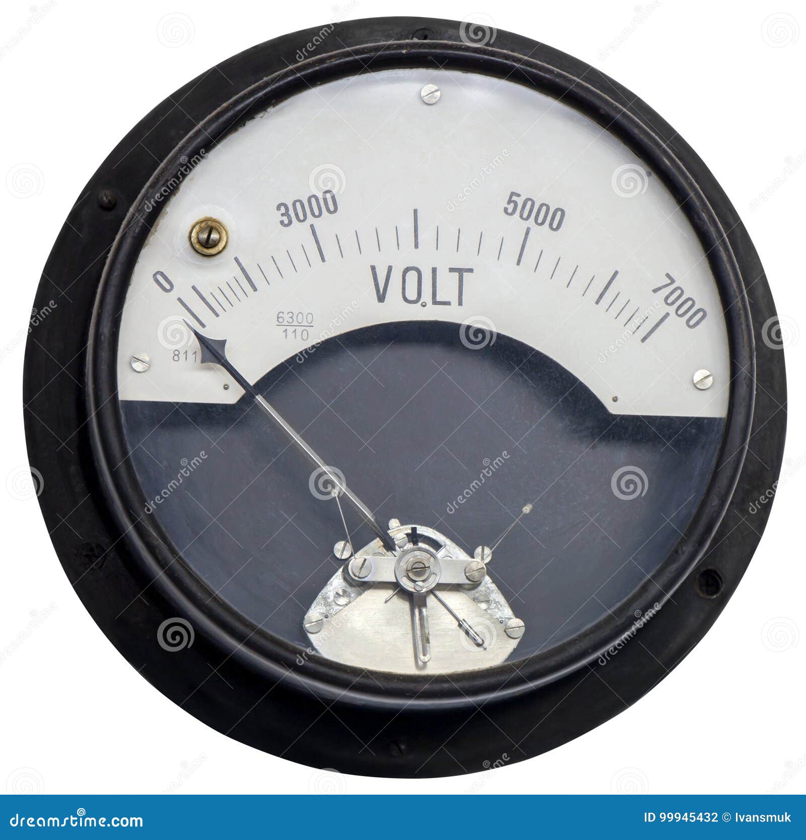 Old Vintage Ancient Voltmeter Stock Photo - Image of technology ...
