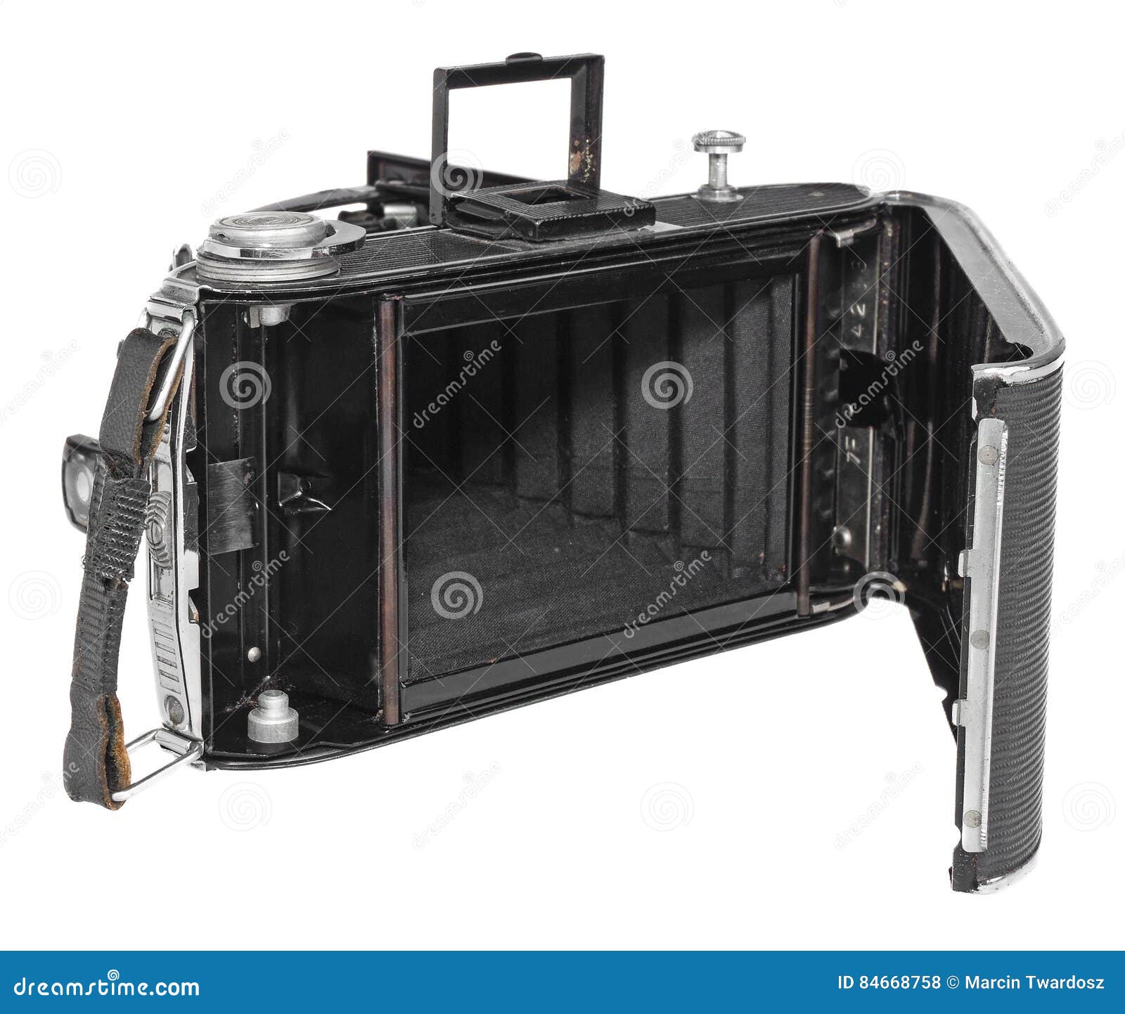 Old, Vintage, Antique Camera, View of the Back Open Inside Mechanism ...