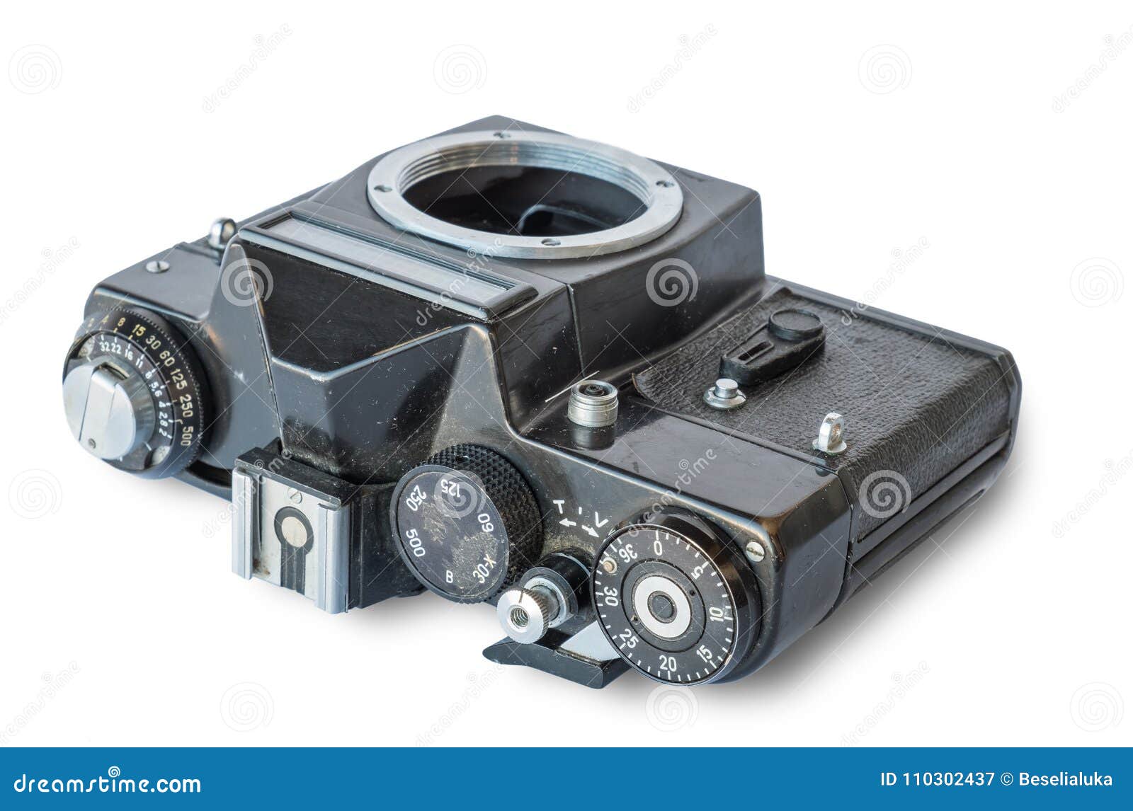Old Vintage Black Metal Camera Stock Image - Image of background, metal ...