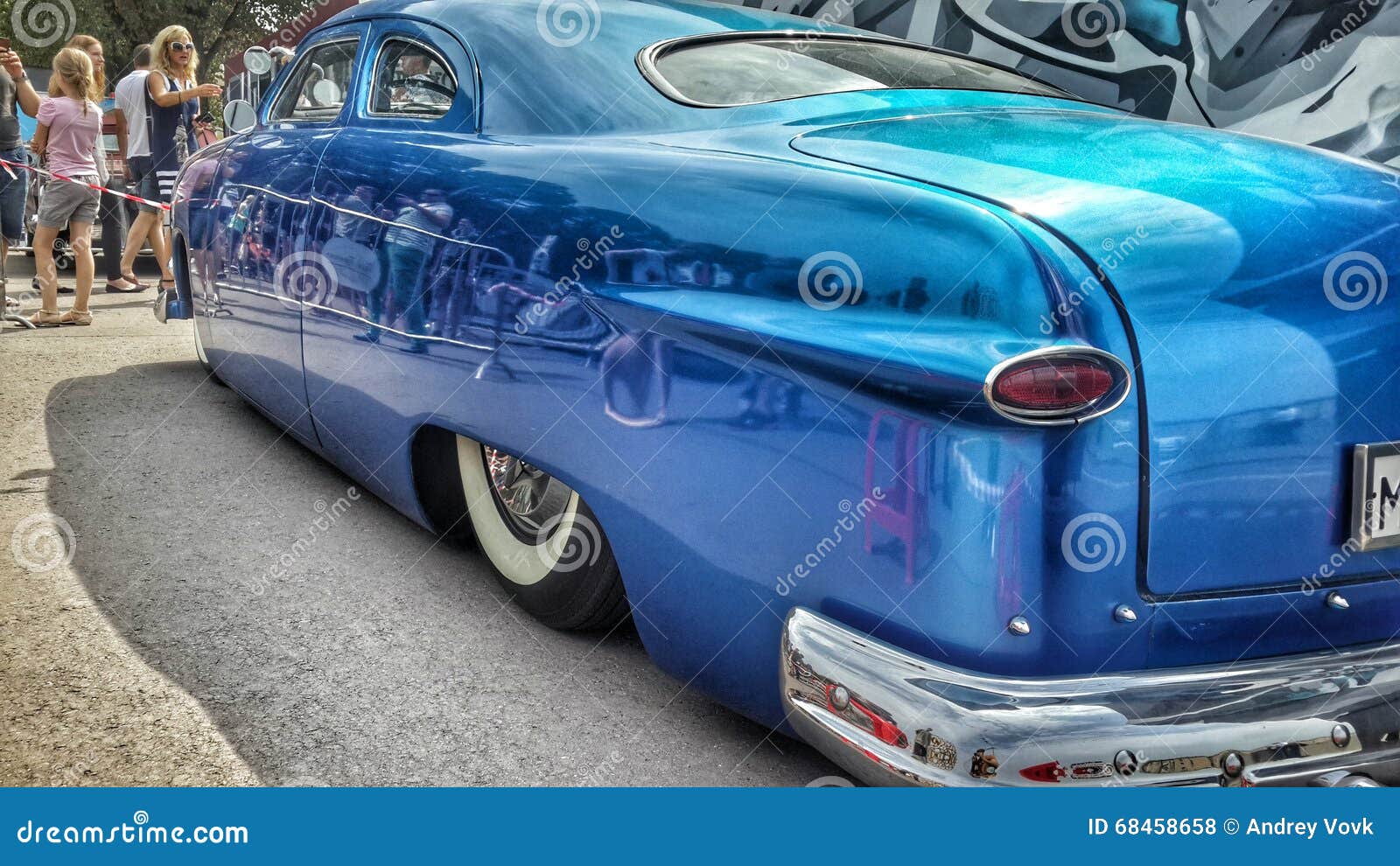 Old vintage blue car editorial stock photo. Image of american - 68458658