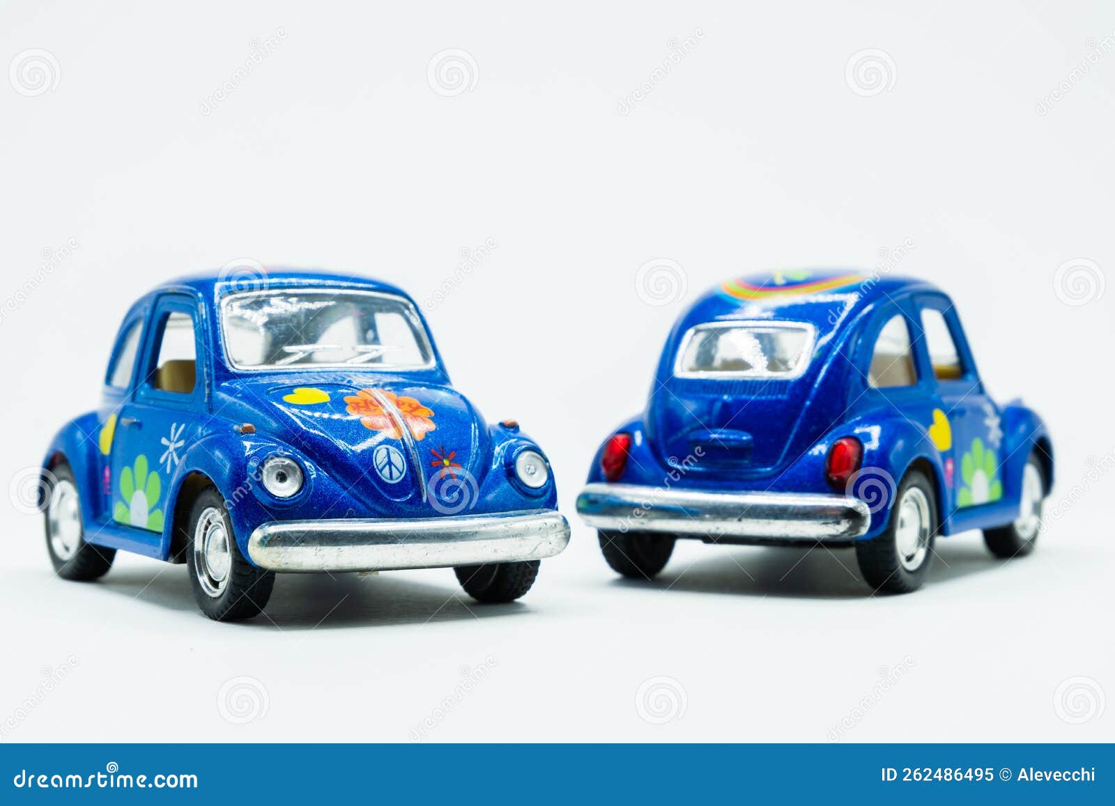 Old Vintage Blue Car Toy Front and Back Stock Image - Image of traffic ...