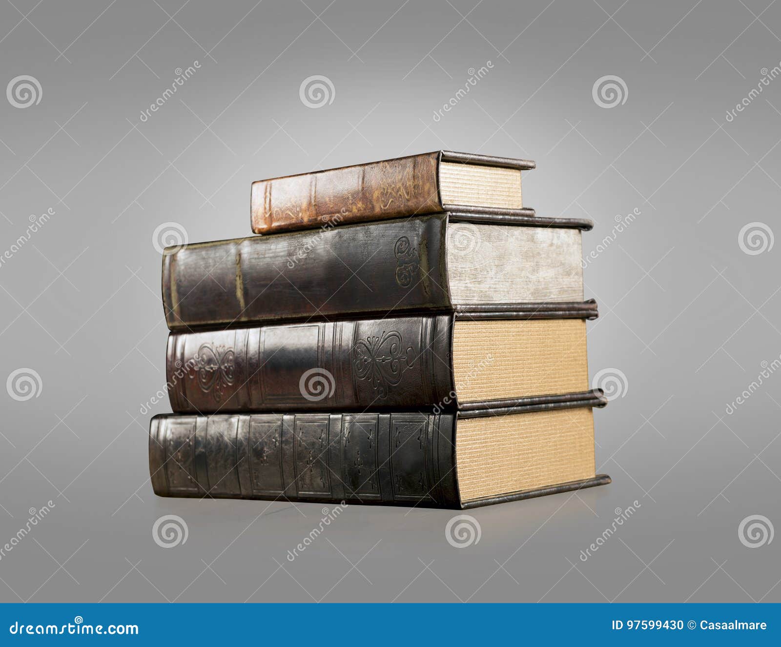Old Books Isolated. Ancient Library Stock Photo - Image of vintage ...