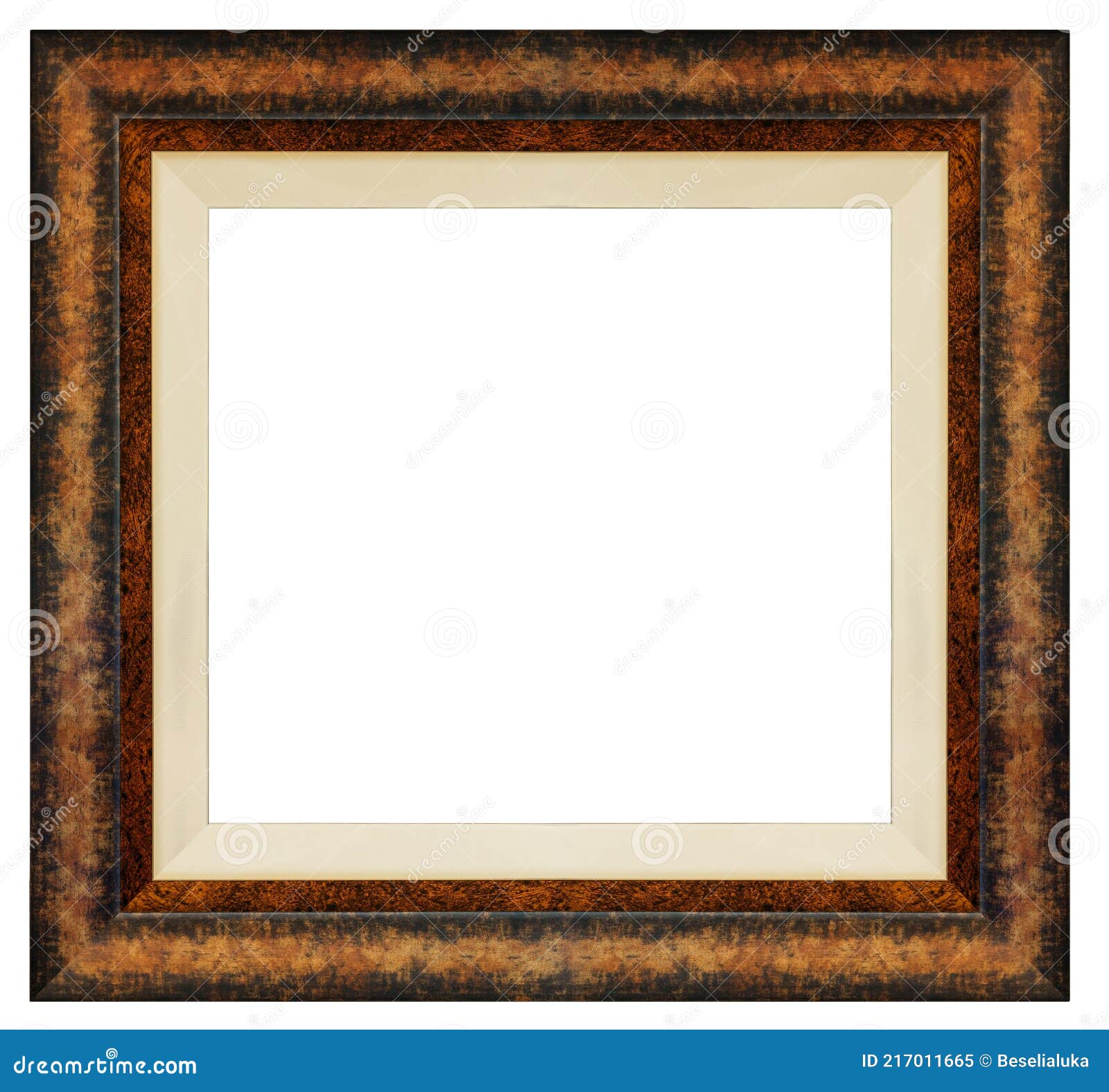 Old vintage brown frame stock image. Image of isolated - 217011665