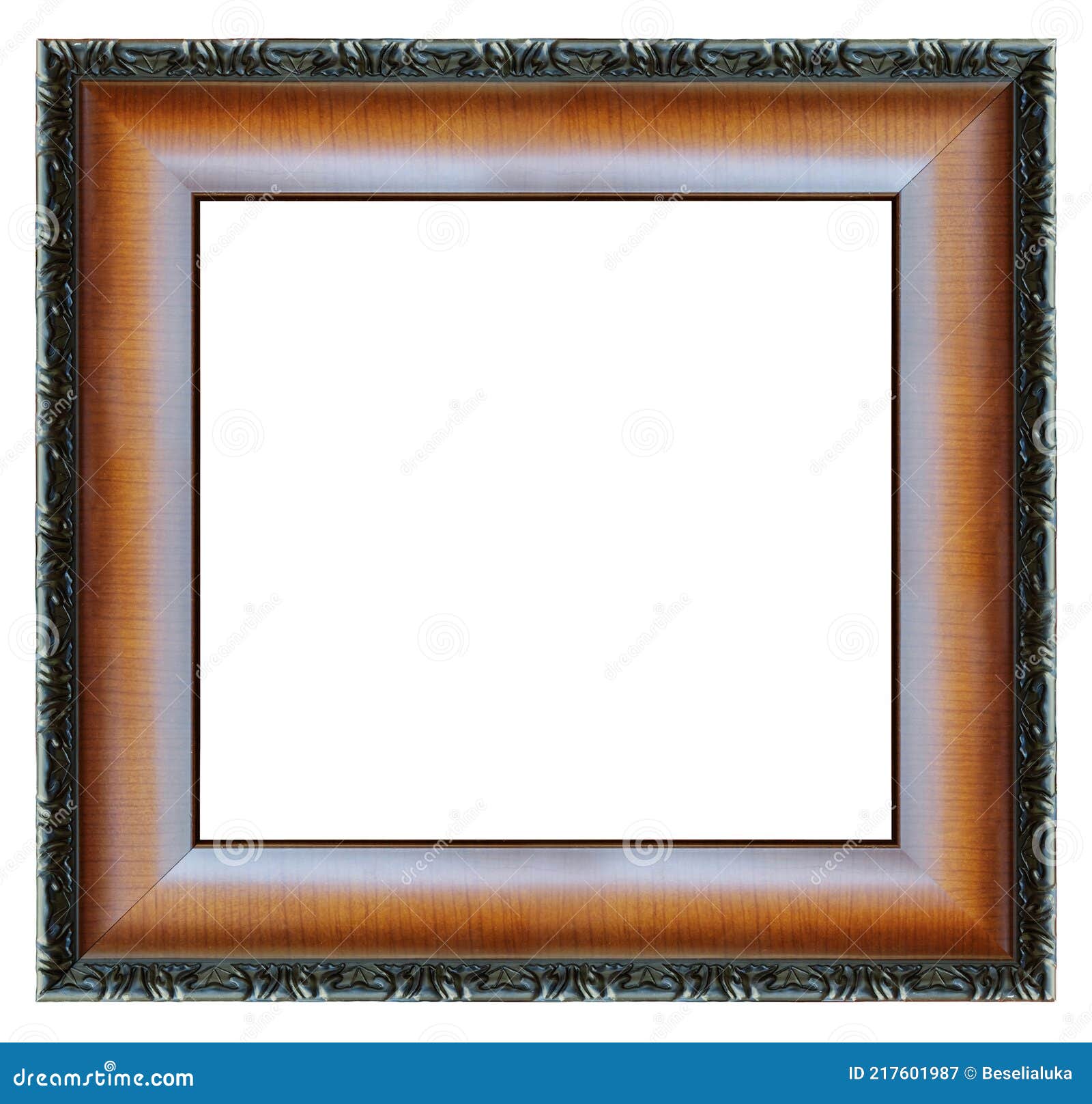 Old vintage brown frame stock image. Image of retro - 217601987