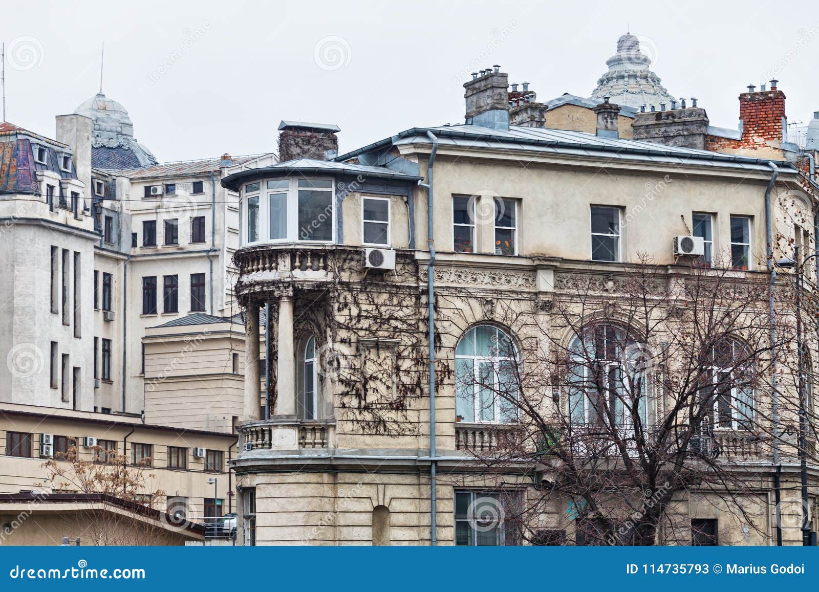 Bucharest Old Buildings Architecture Stock Image - Image of romania ...