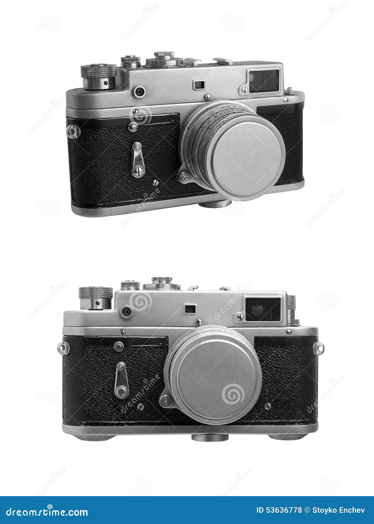Old Vintage Isolated Camera Stock Photo - Image of camera, history ...