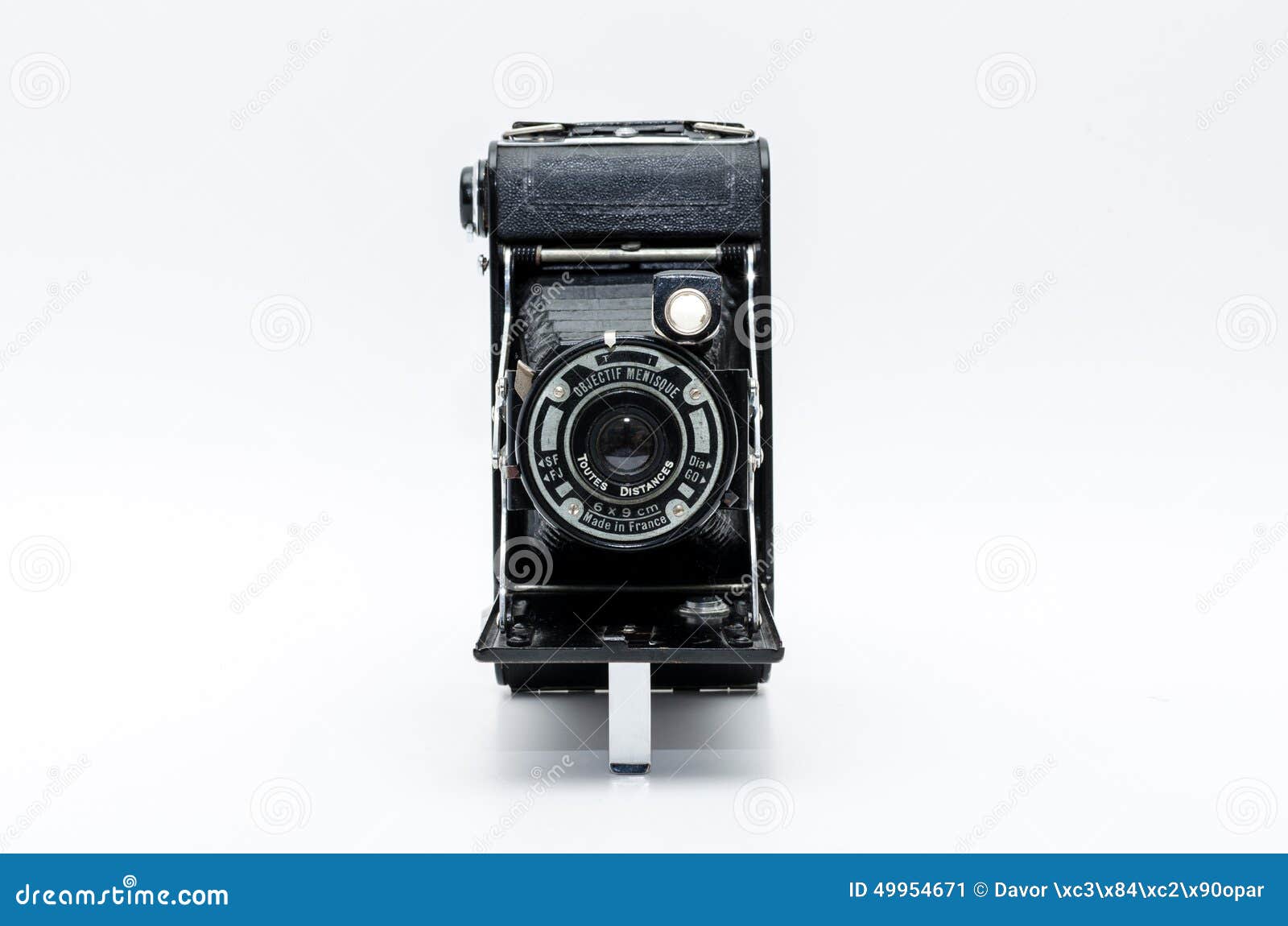 Old Vintage Camera on White Background Stock Image - Image of studio ...