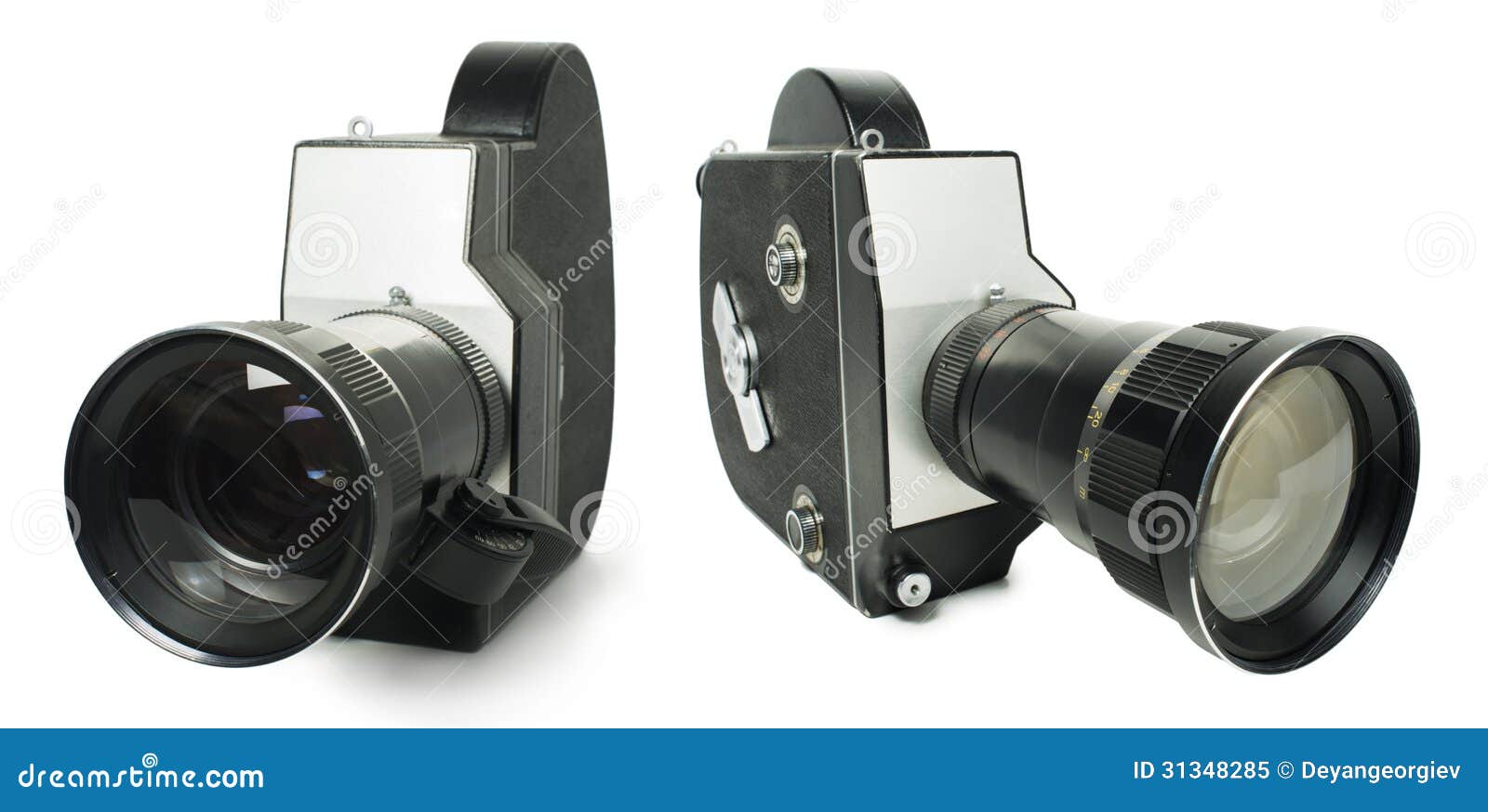 Old vintage cine-camera stock image. Image of classic - 31348285