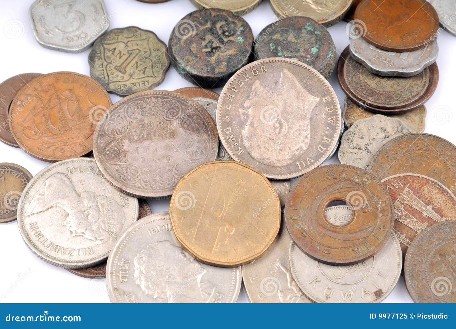 Old vintage coins stock image. Image of cash, economy - 9977125