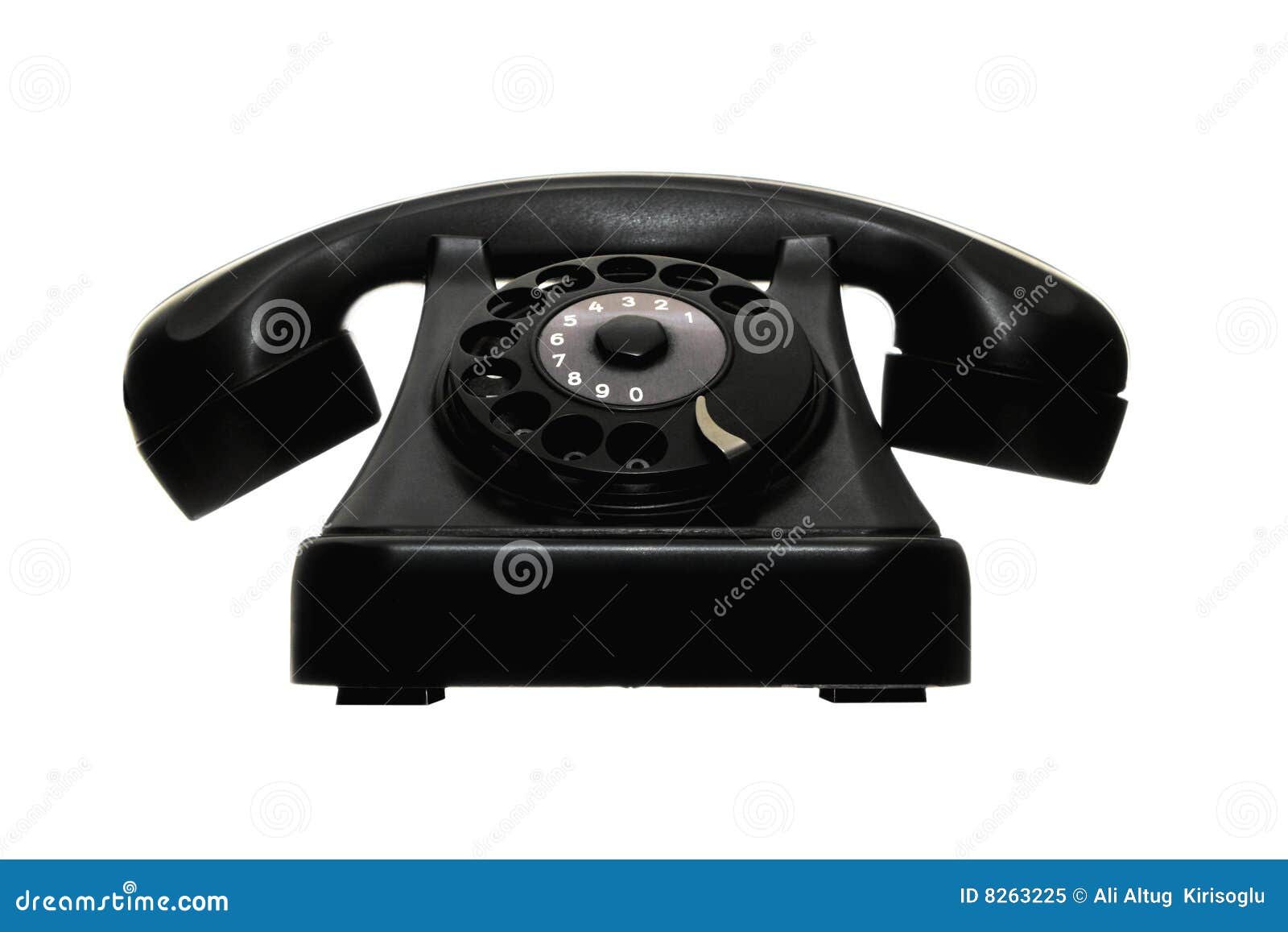 Old Vintage Dial Telephone Black Stock Image - Image of office, phone ...