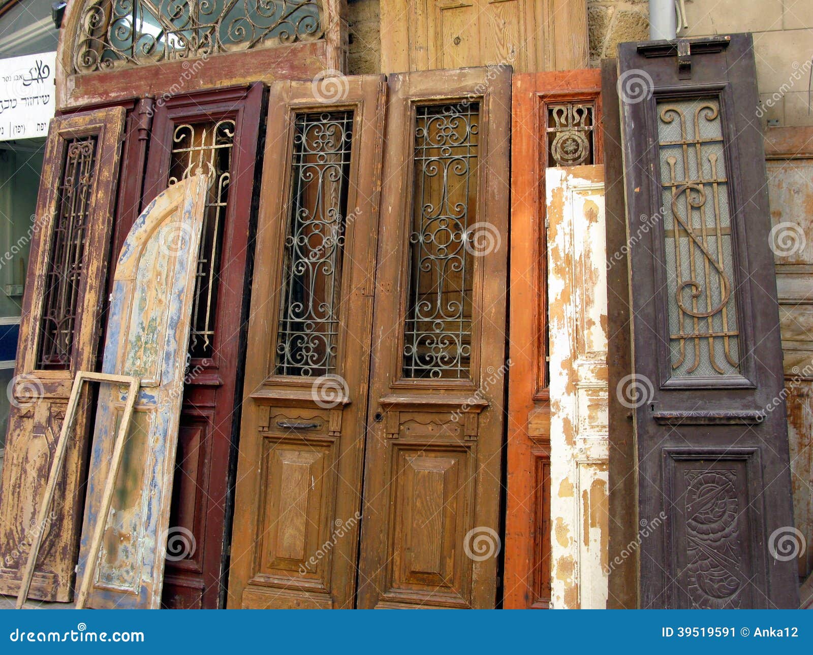 Old vintage doors stock image. Image of fractured, junk - 39519591