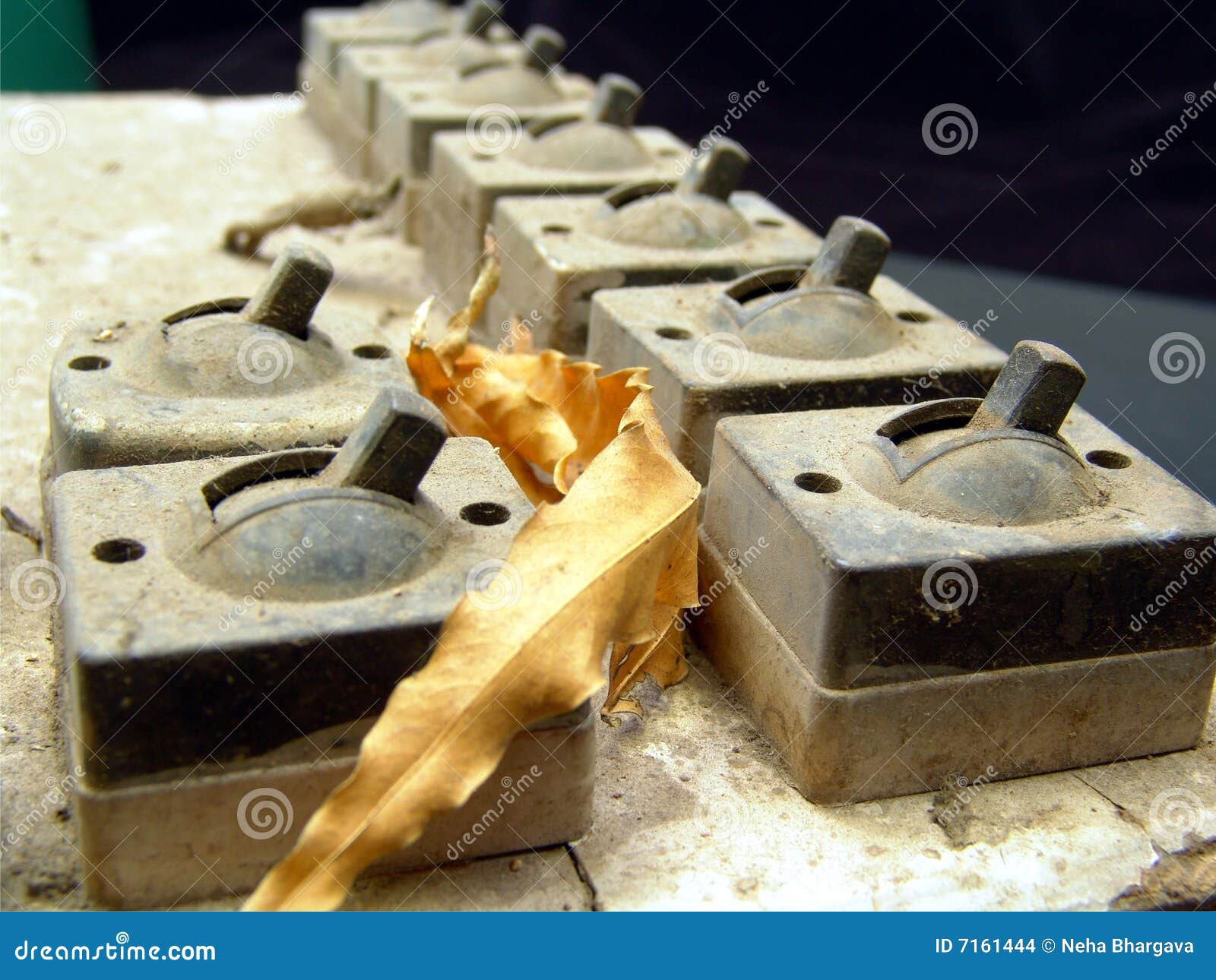 Old Vintage Electric Switch Stock Photo - Image of damaged, broke: 7161444